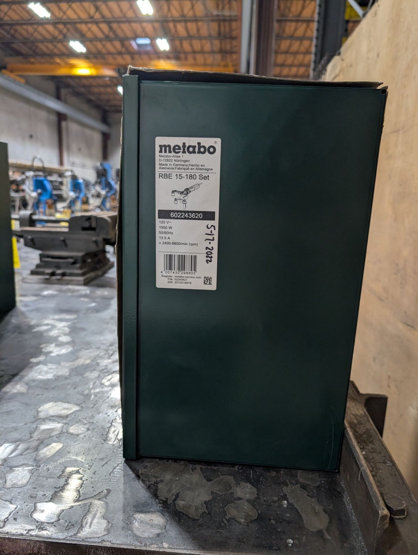 Metabo RBE 15-180 Tube Belt sander Set (Unused) 115V 50/60HZ