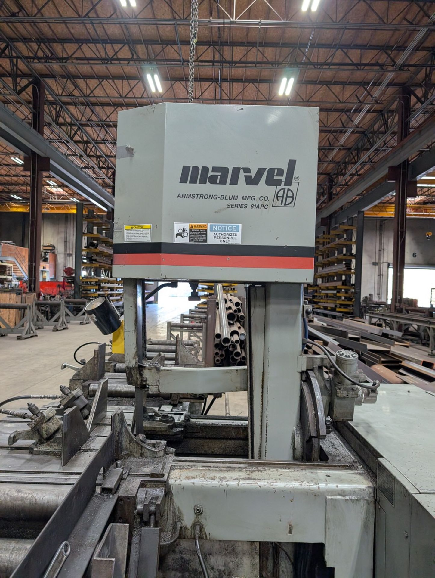 Marvel 81A12PC Automatic Vertical Bandsaw 460/3/60 W/ Armstrong Blum ...