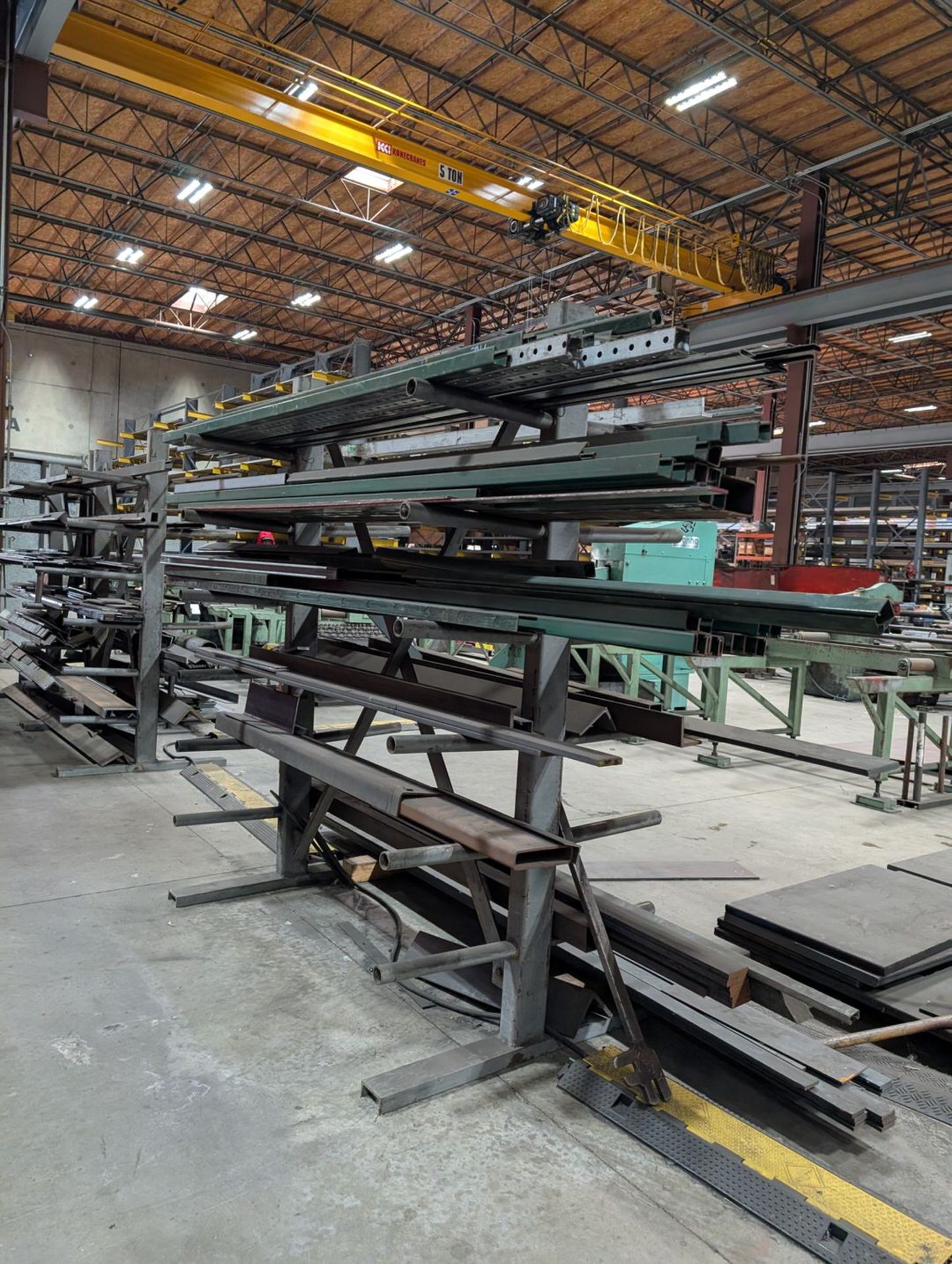 Double-Sided Rack W/ Raw Material Rack: 66" x 42" x 86"; Matl Dim Range ...