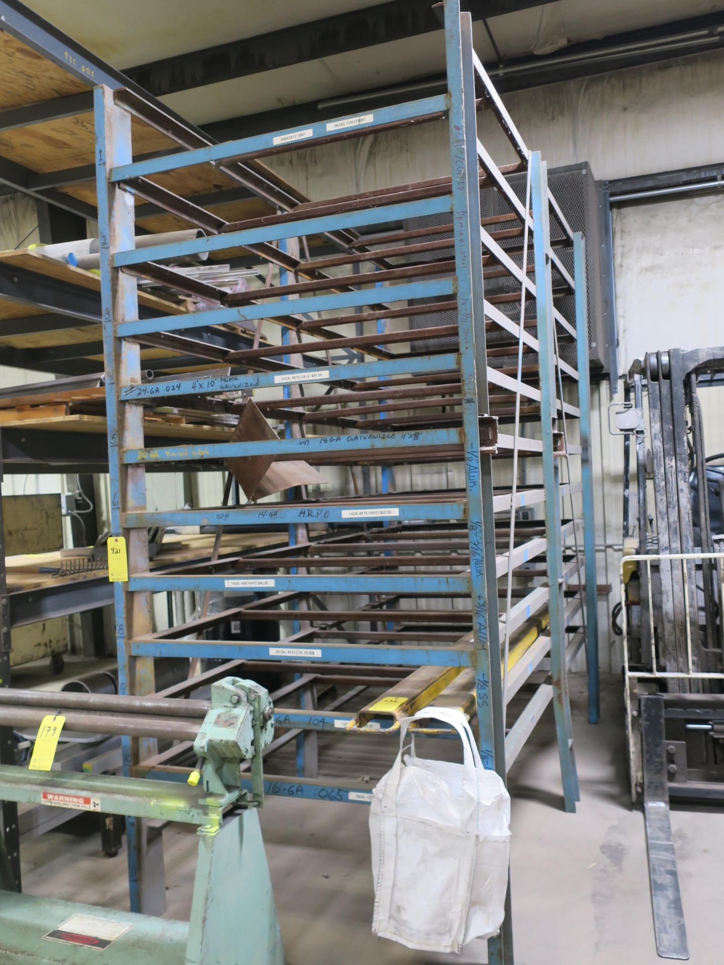 Flat Style Raw Materials Rack 5'x10'x12'