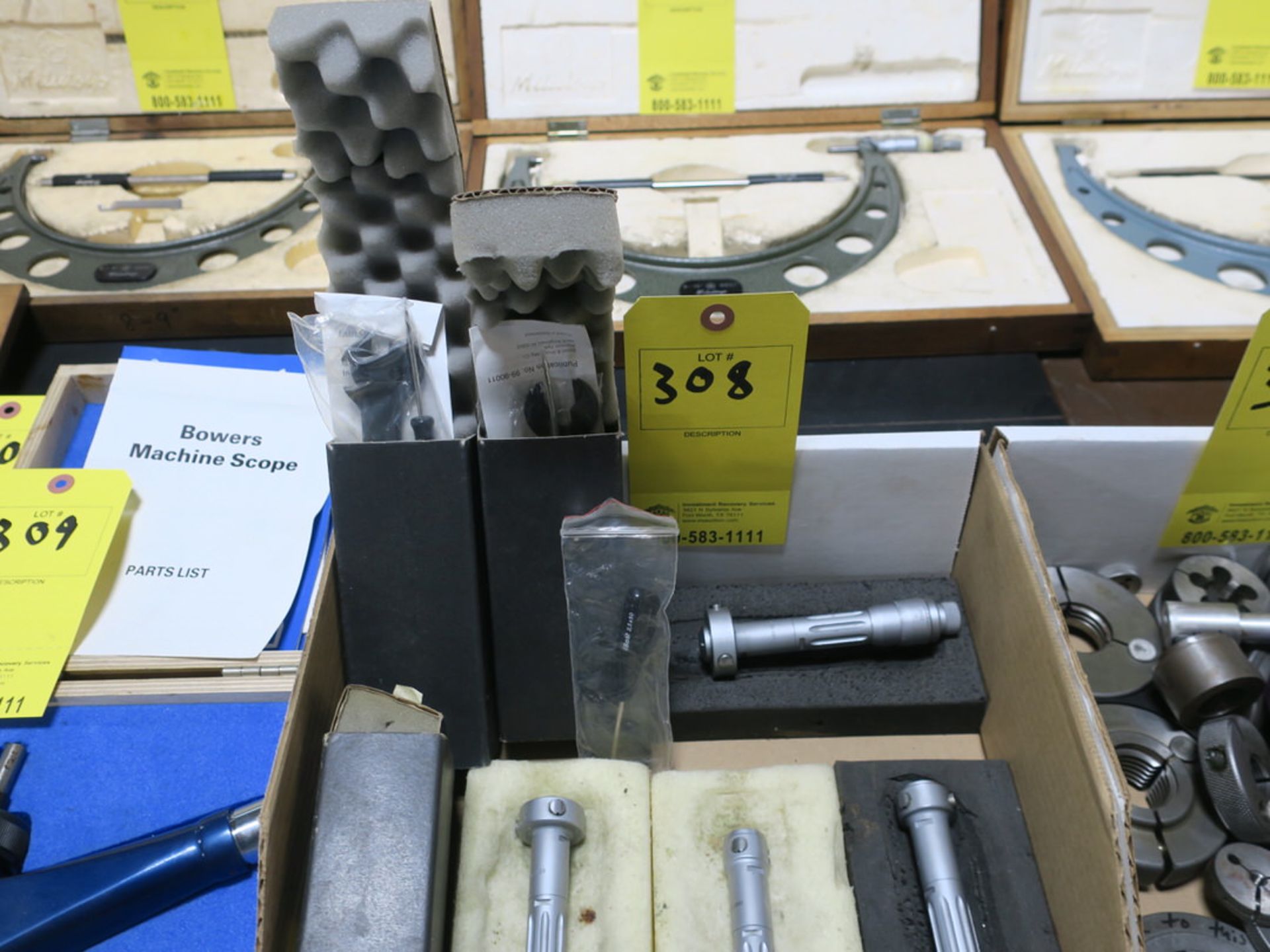Brown & Sharpe Bore Micrometers 4 Pcs 0.80-1.6 & Maintenence Kits
