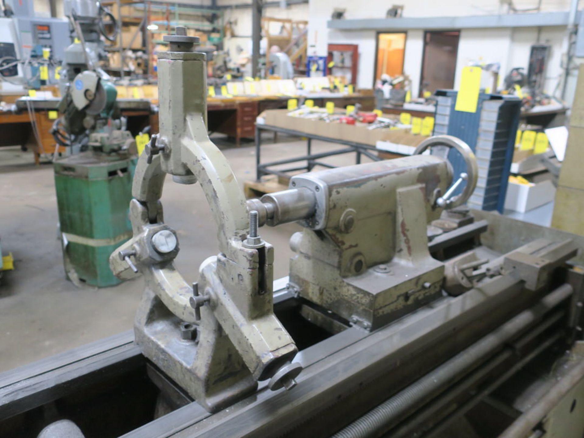Sharp 21100 20"x100" Lathe, Taper Attach, (2) Chucks, Face Plate ...