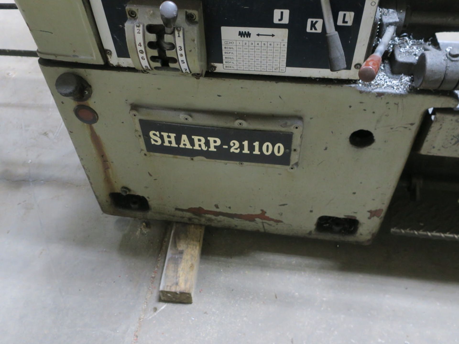 Sharp 21100 20"x100" Lathe, Taper Attach, (2) Chucks, Face Plate ...