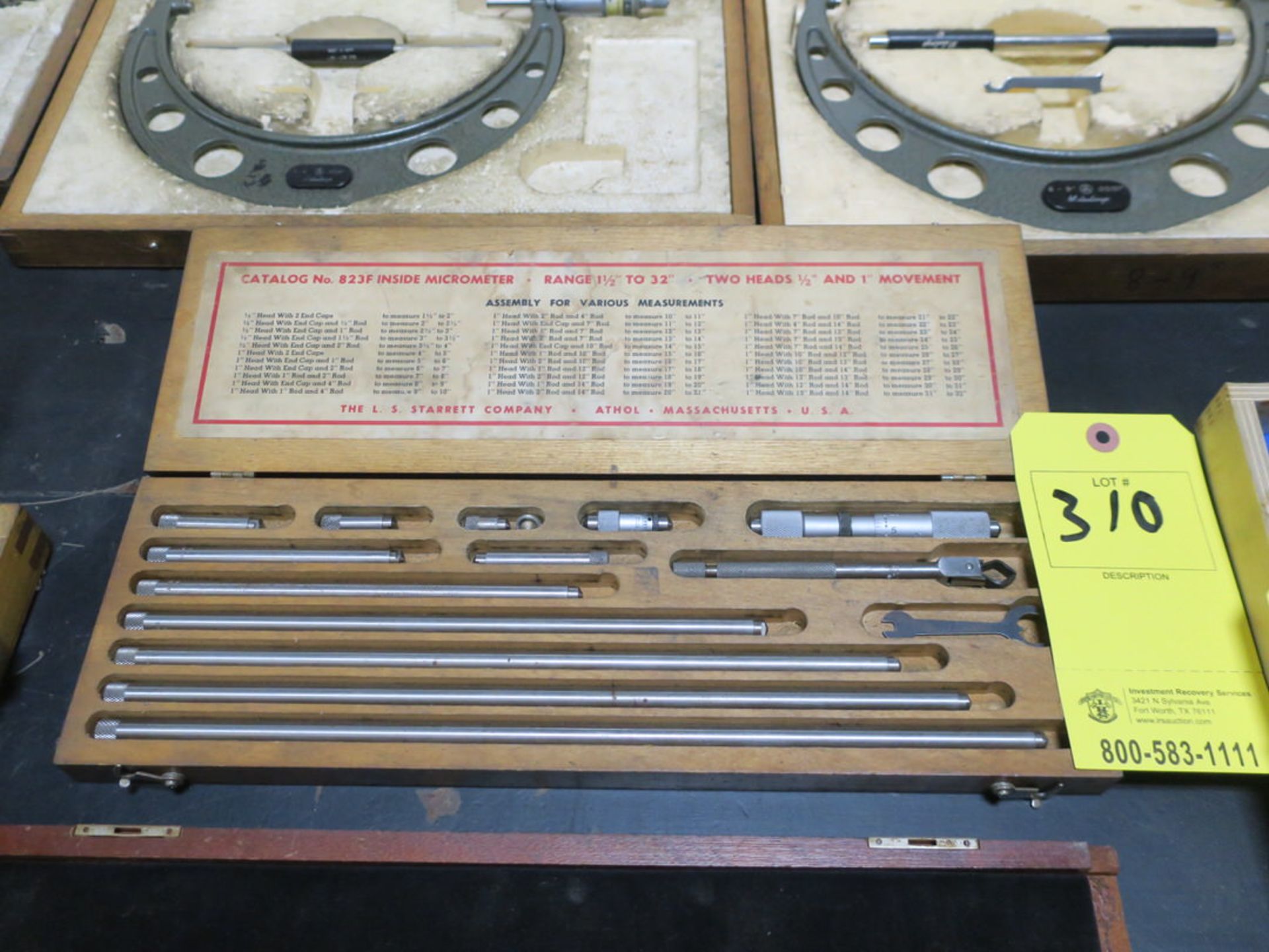 Starrett 823F Inside Micrometer Set Complete w/ Case