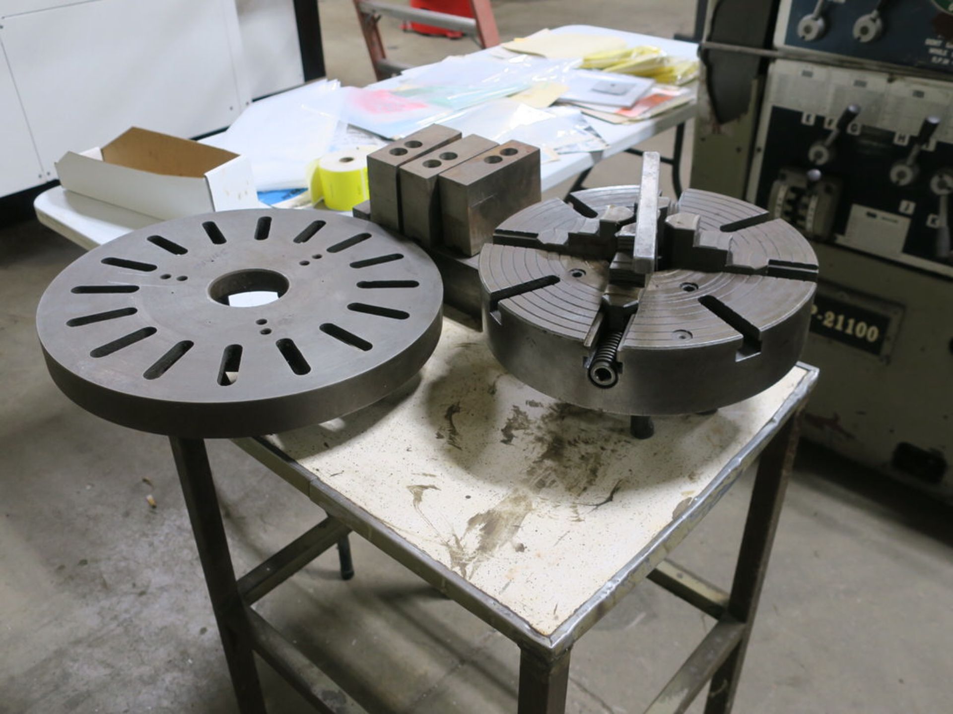 Sharp 21100 20"x100" Lathe, Taper Attach, (2) Chucks, Face Plate ...