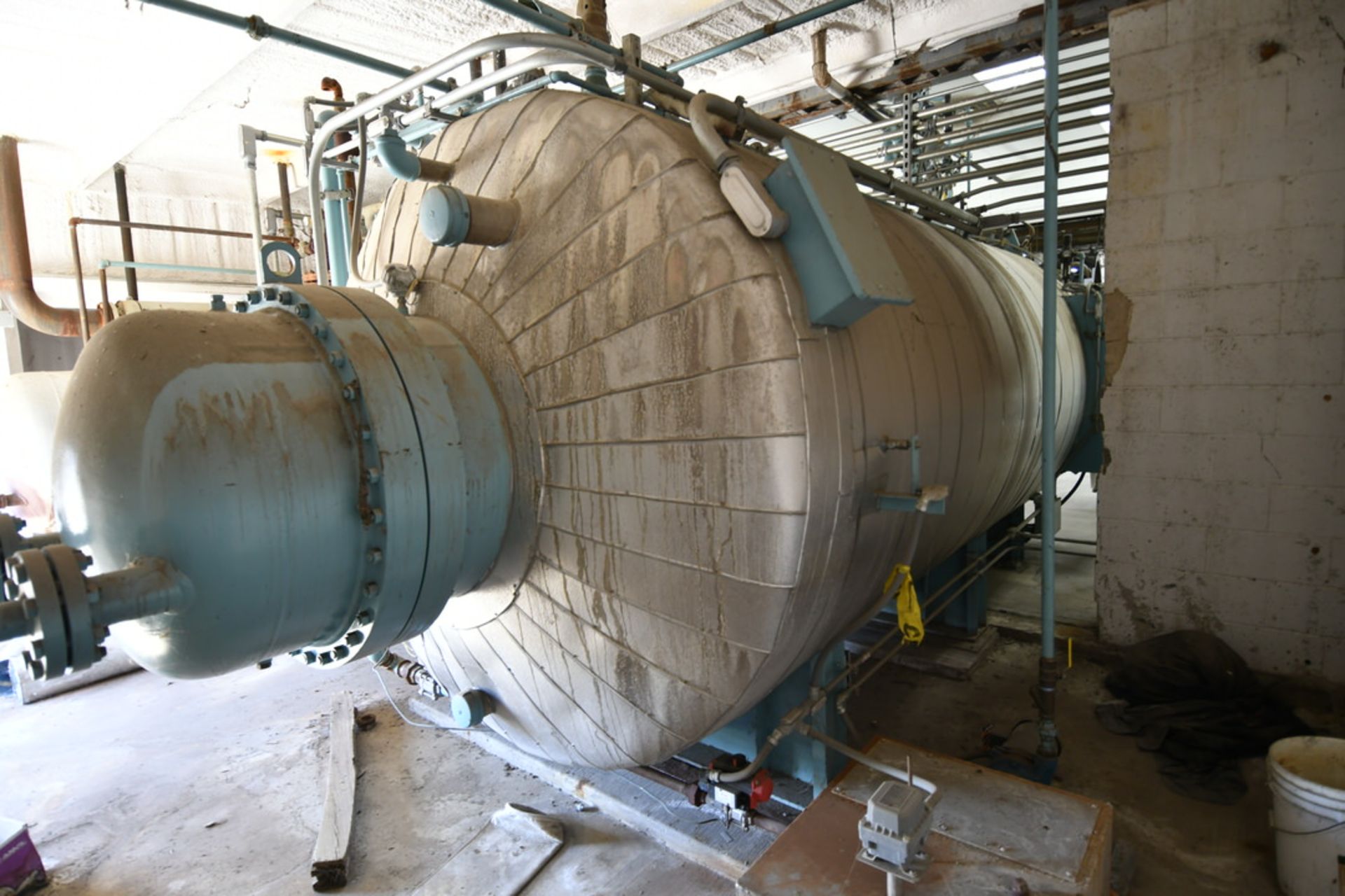 TURBO MACHINE COMPANY MODEL FS1200 AUTOCLAVE, 71" DIA., 12'-5" L. SHELL ...