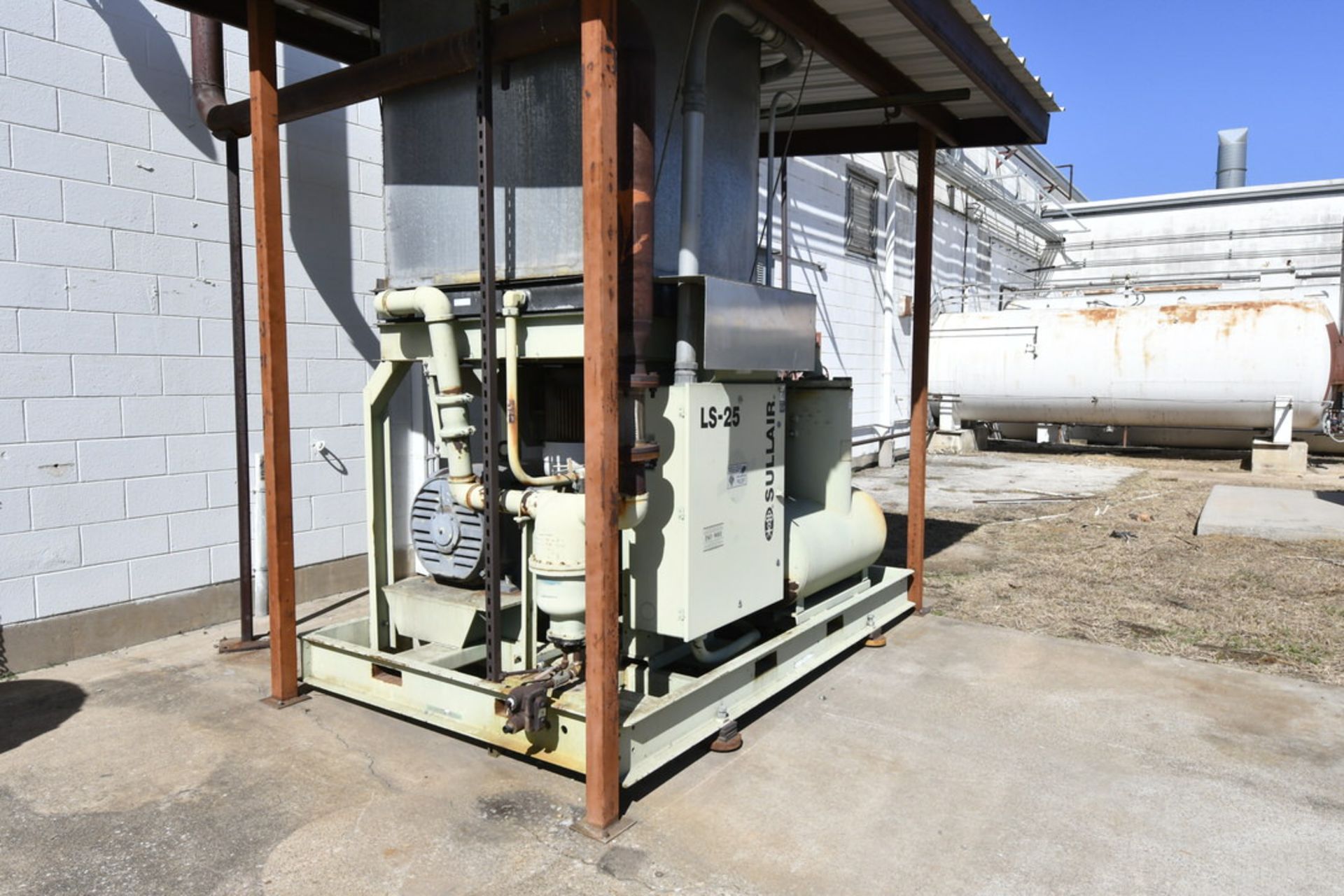 SULLAIR MODEL LS-25/200 L A/C ROTARY SCREW AIR COMPRESSOR, 20O HP, SKID ...