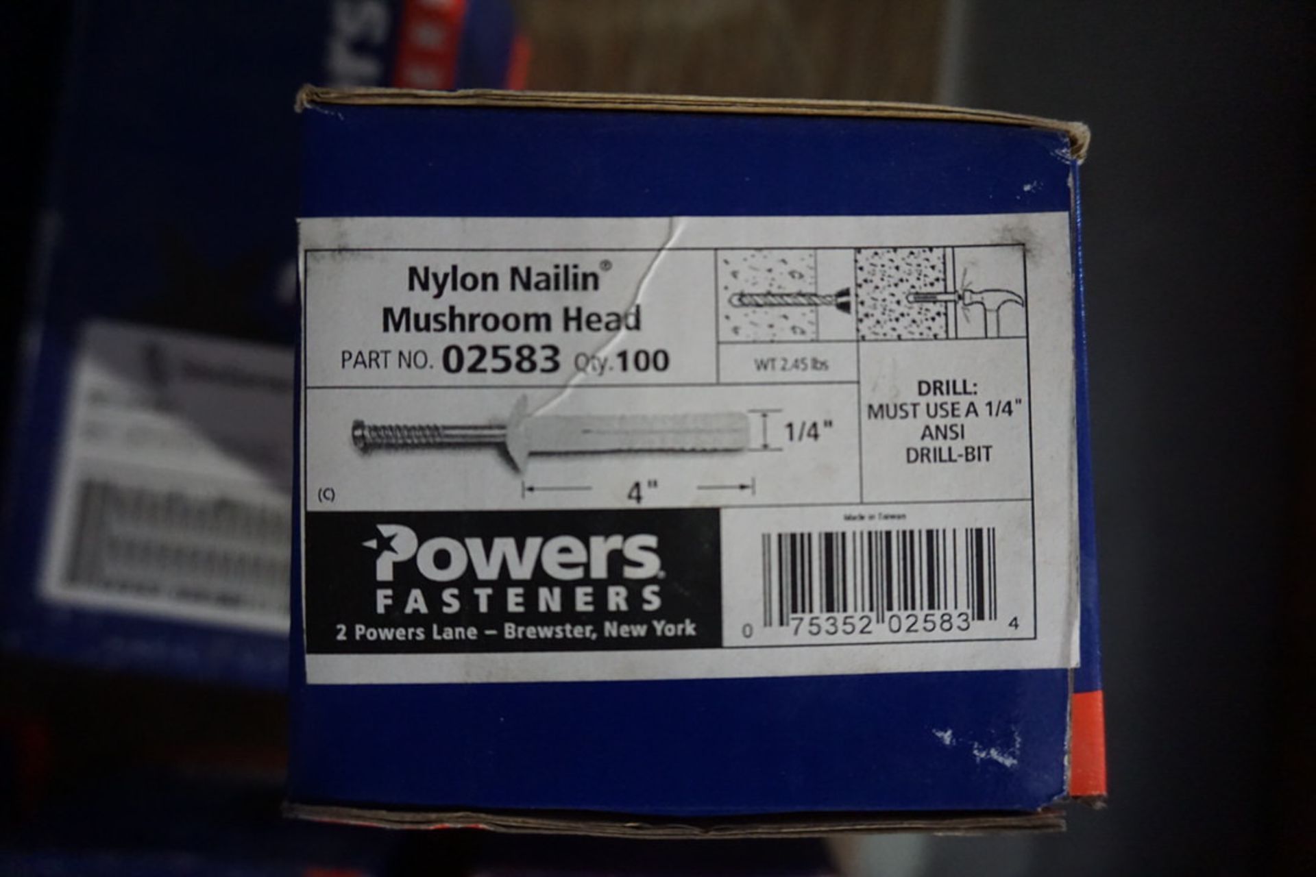 POWER FASTENERS ASSORT NYLON NAIL IN FASTNERS