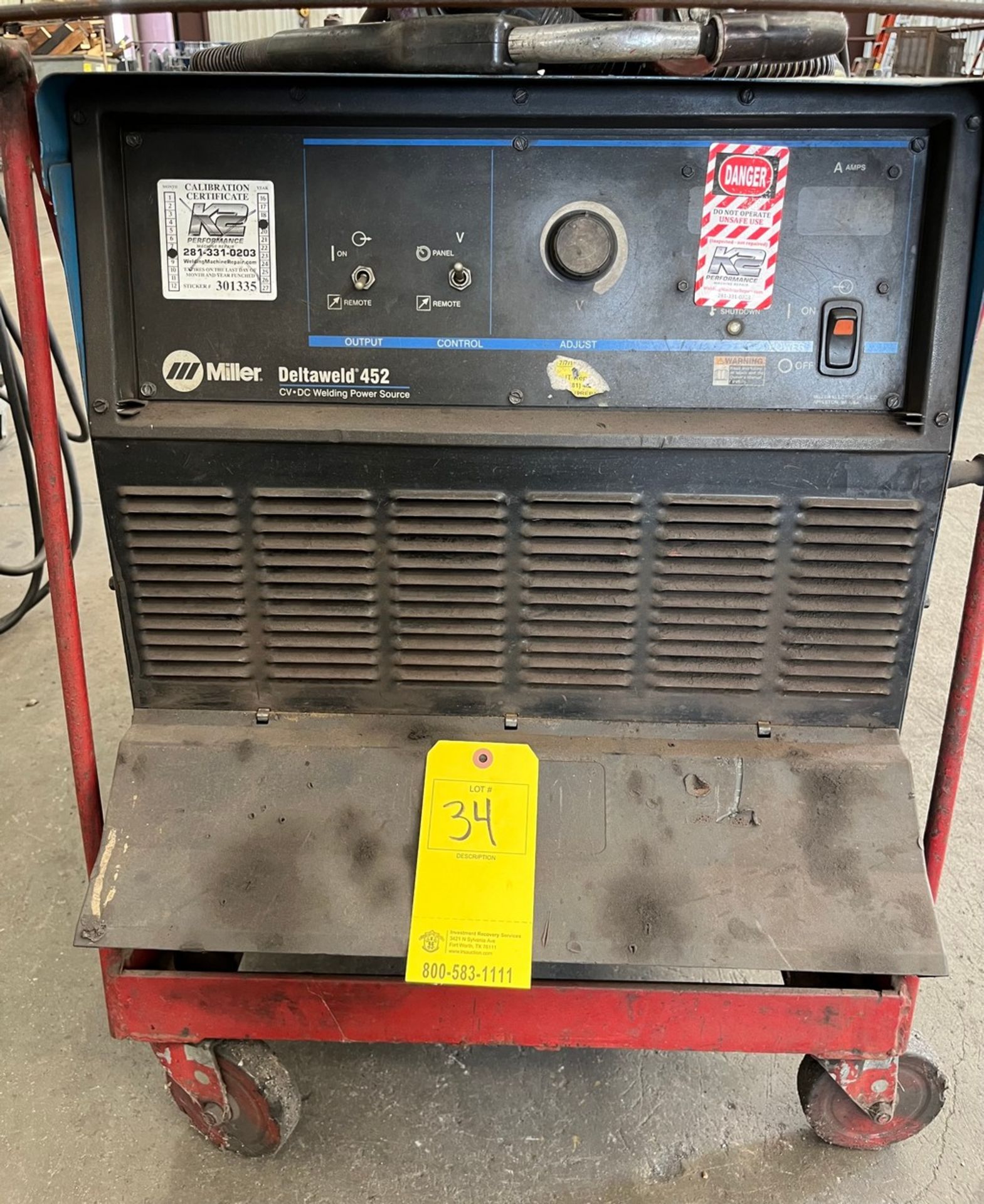 Miller Deltaweld 452 Welding Power Supply W/Miller 20 Series Wire ...