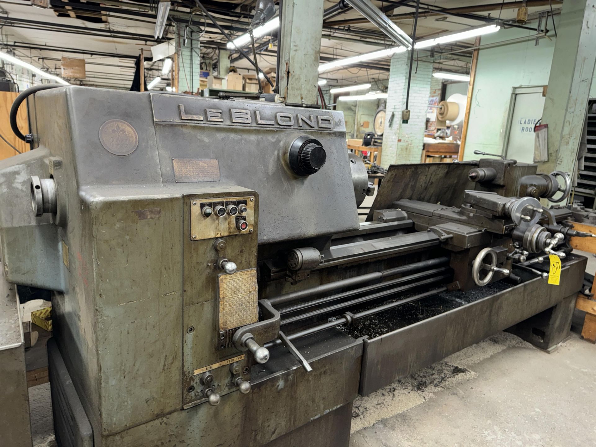 (1) Leblond Tool & Die Engine Lathe, S/N 5HD251, Servo Shift, 4 Way ...