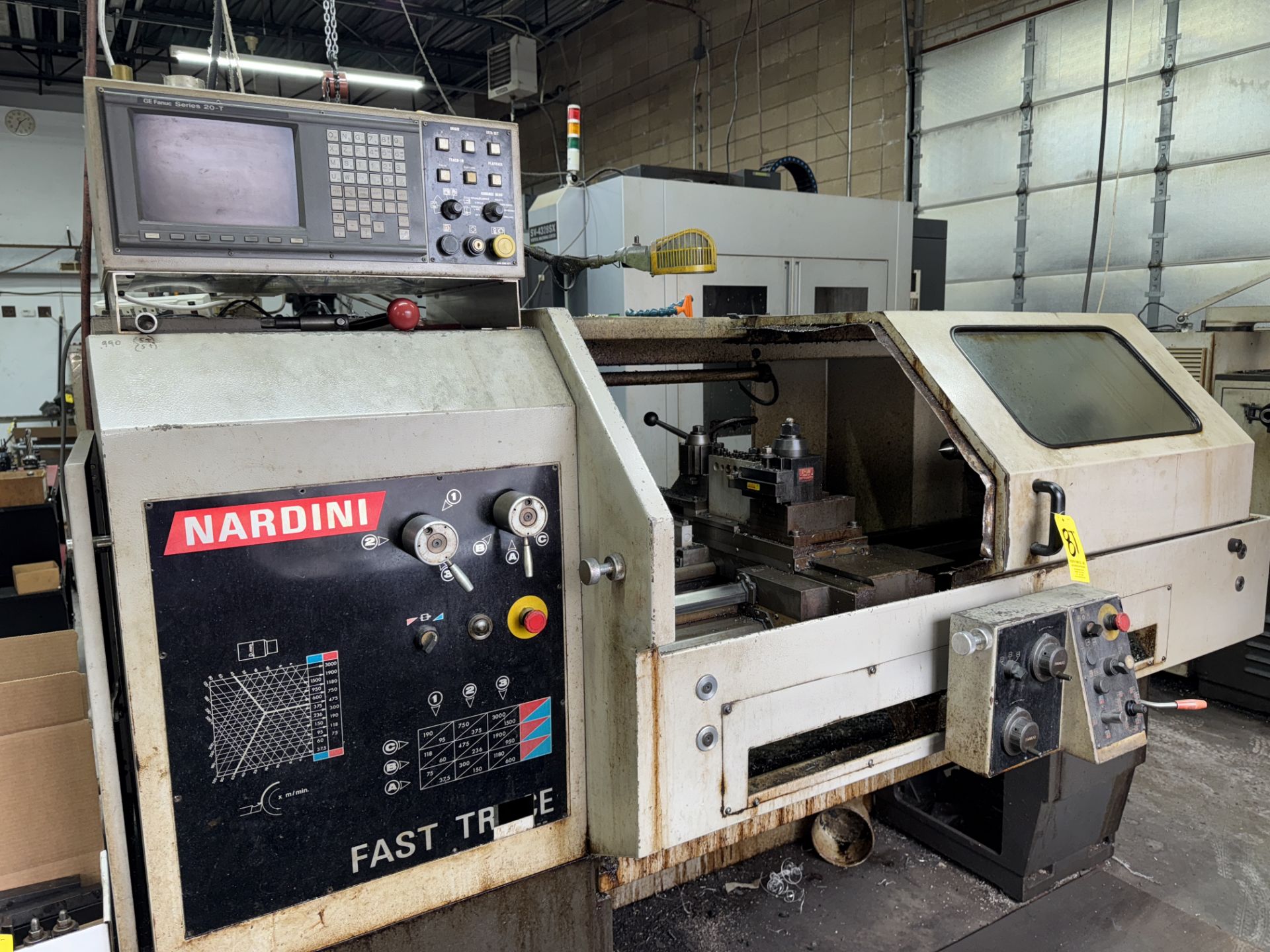 Nardini Fast Trace CNC Lathe, S/N D5JFM172, 10" 3-Jaw Chuck, 18" Swing ...