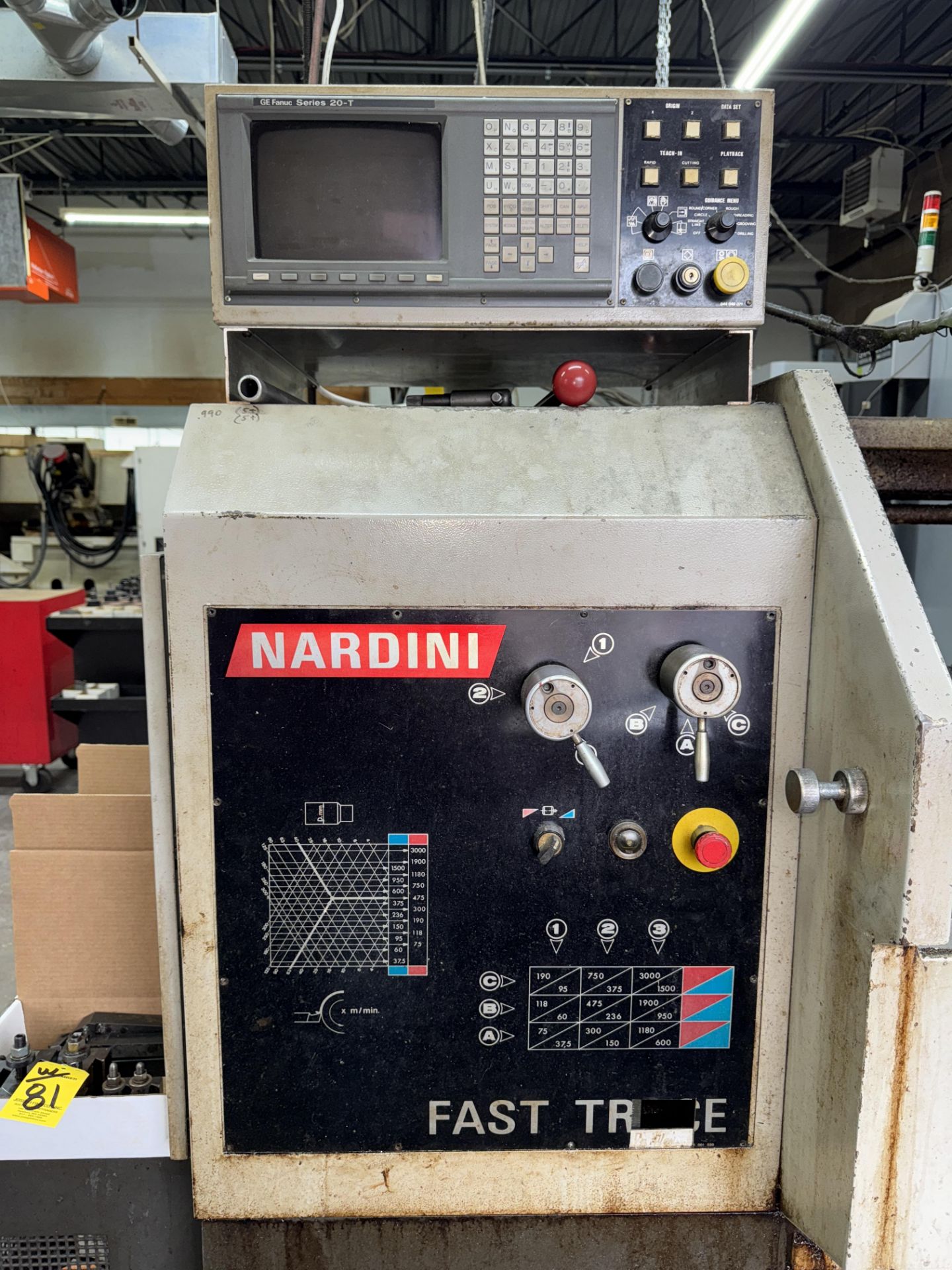 Nardini Fast Trace CNC Lathe, S/N D5JFM172, 10" 3-Jaw Chuck, 18" Swing ...