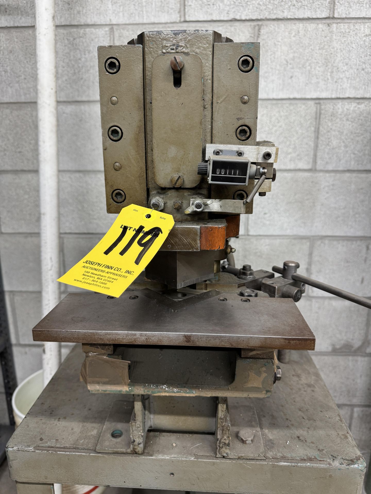Whitney-Jensen Model 29 Single End Punch, S/N 2186-11-63