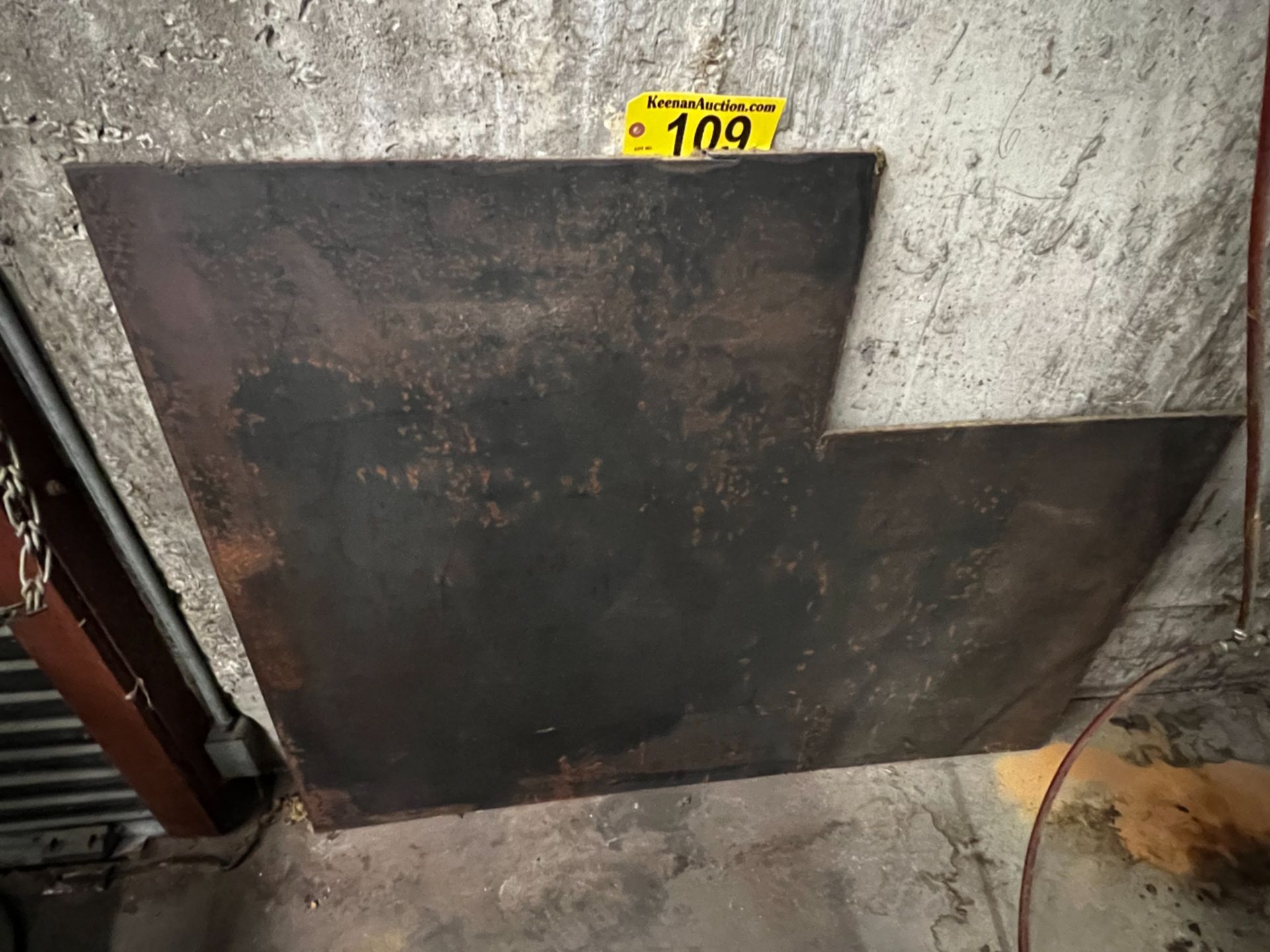 4' X 40" STEEL PLATE - MISSING 21.5" X 12" SECTION