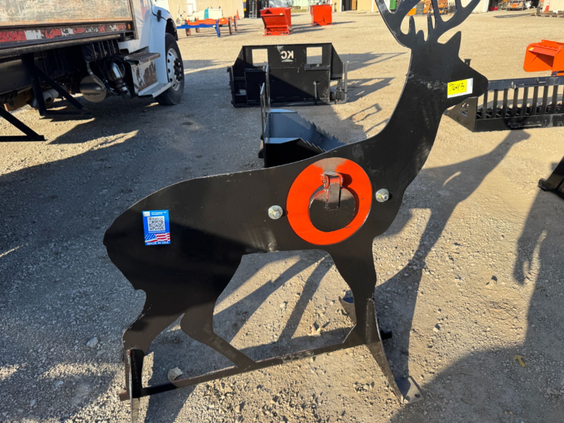 3/8" AR500 Steel Deer Shooting Target w/ Flapper