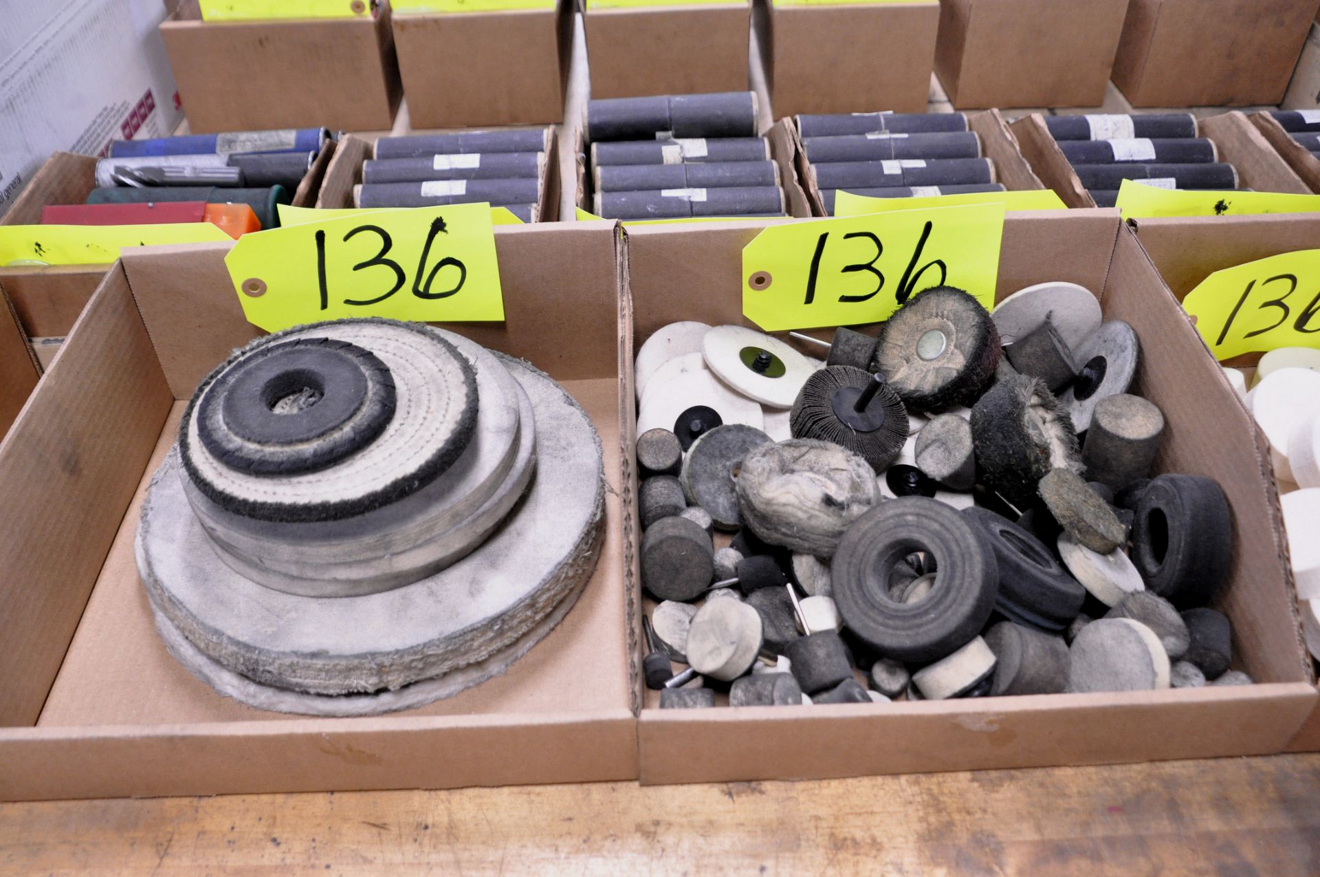 Lot - Buffing Wheels and Stone Pencil Holders in (4) Boxes