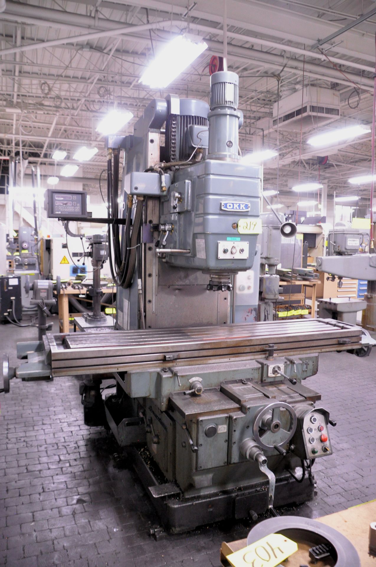 OKK Model MH-4V Vertical Milling Machine, s/n 500, Newall Sapphire ...