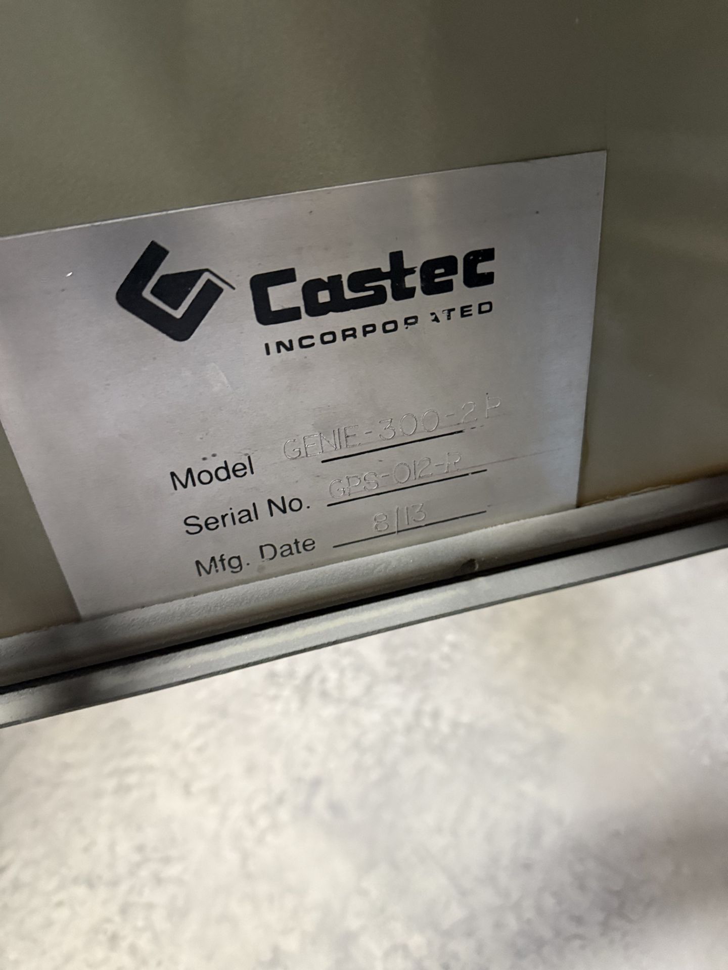 2013 Castec model Genie-3-2P AR-CEL300 continuous mixer s/n GPS-012 ...
