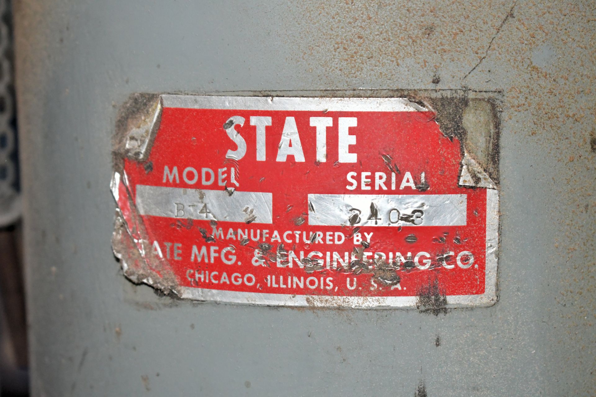 state Model B-4 Spindle sander Model B 4 , S/N 3403 (Located at Pattern ...