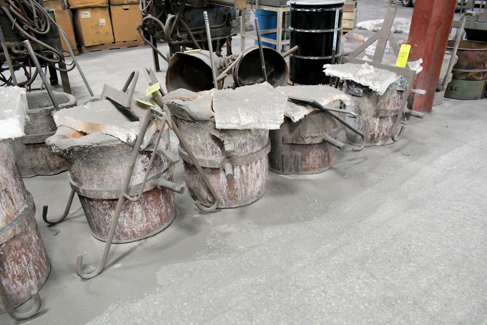 9- hand lip pour ladles (Located at Foundry)