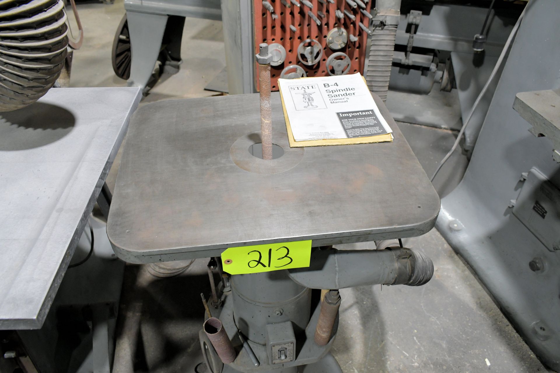 state Model B-4 Spindle sander Model B 4 , S/N 3403 (Located at Pattern ...