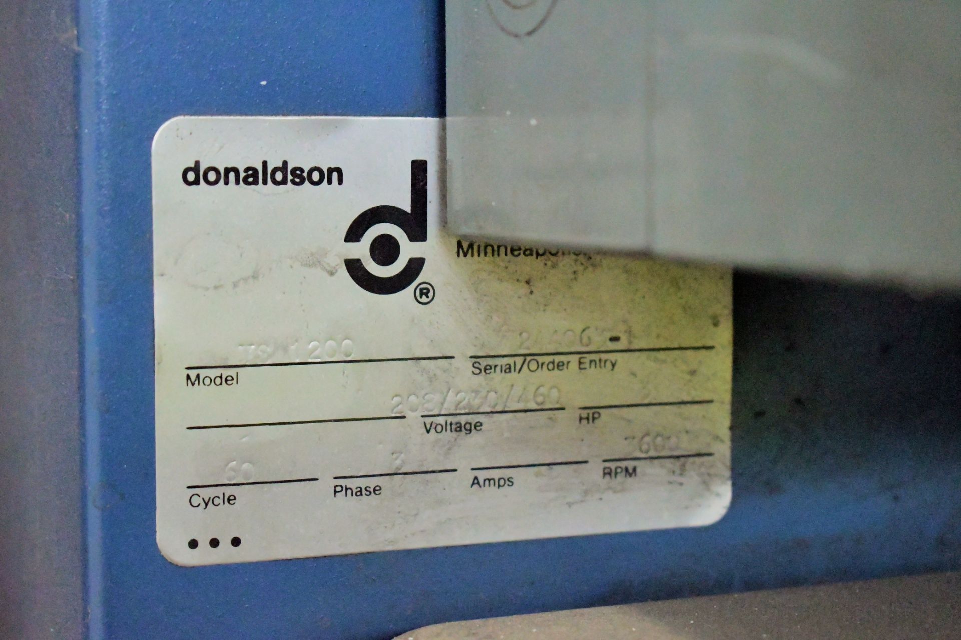 Donaldson Torit Model VS-1200 Vibra Shake Dust Collector, s/n 244063-1 ...