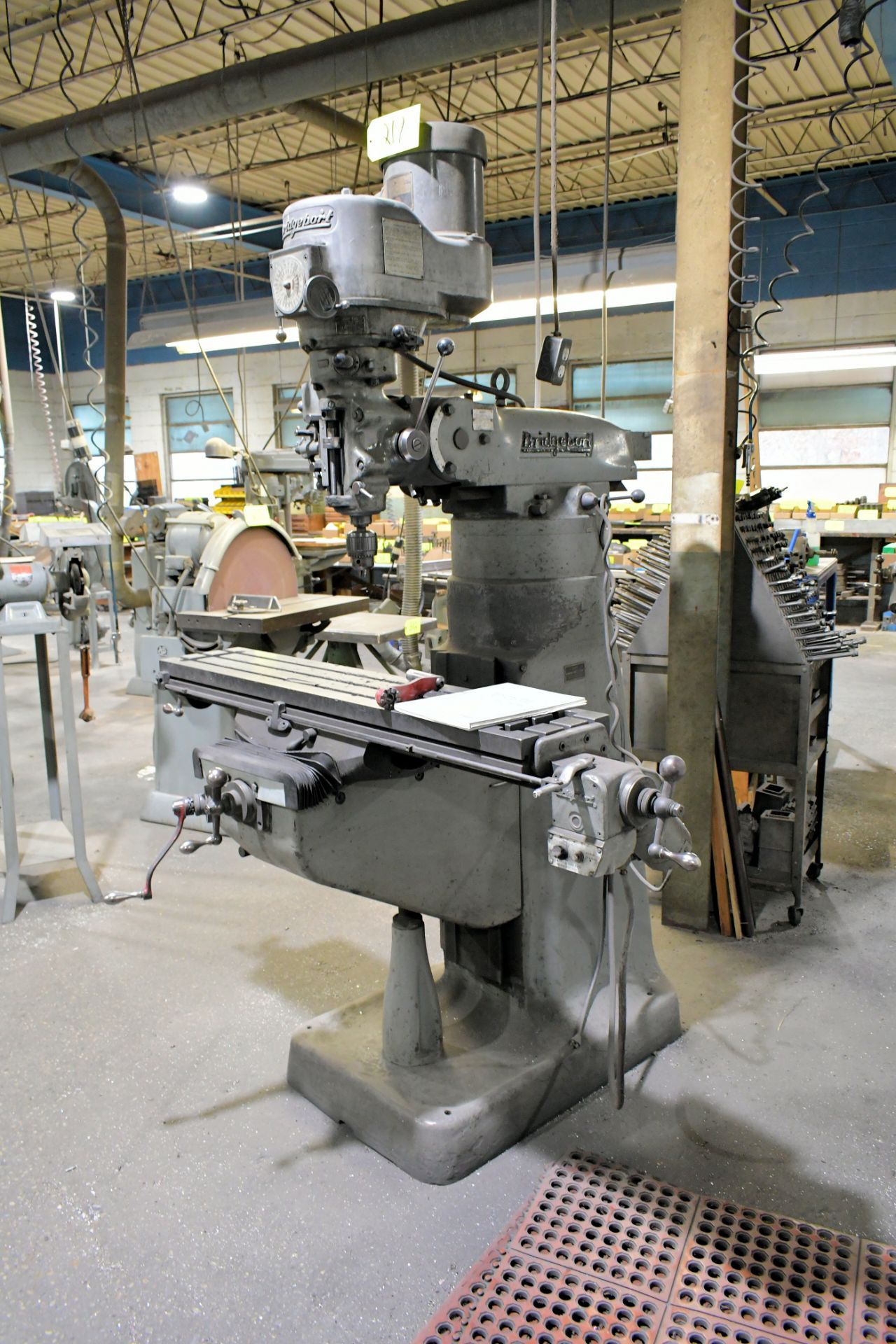 Bridgeport Vertical Mill 1 1/2 HP.veri-speed head, 60 to 4200 RPM, 9 ...