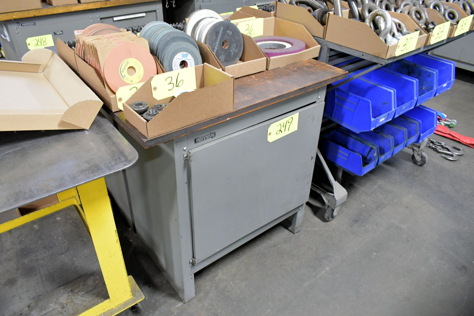 Lot - (2) Kennedy 20" x 36" and (1) Kennedy 20" x 44" Hardwood Top Work ...