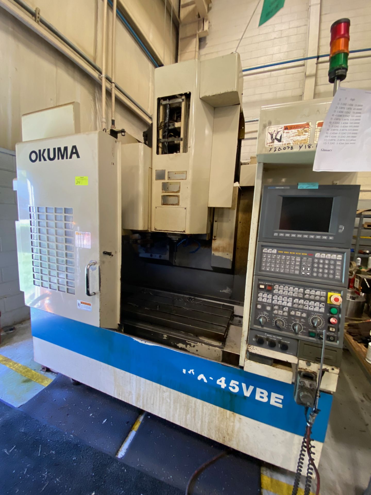 Okuma Model: MX-45VBE CNC Mill / with 30 kva transformer mounted on ...