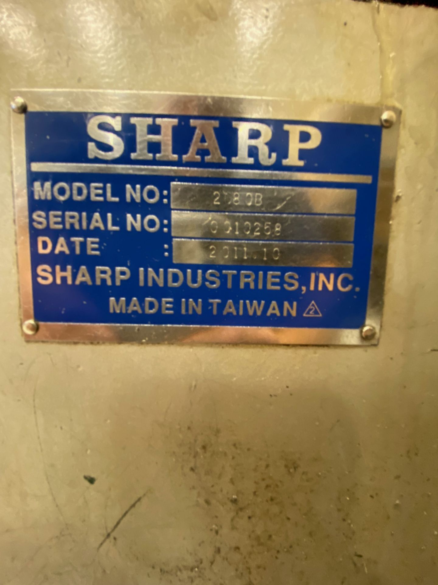 2011 Sharp Model: 2680B SR/ VIN: 0010258, Manual Lathe, *Please note ...