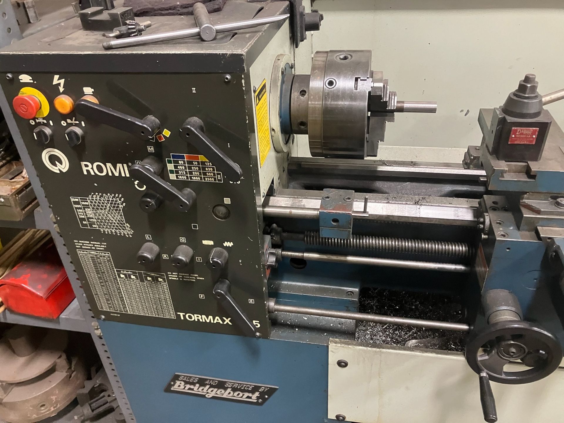 1996 BRIDGEPORT ROMI TORMAX 20-13-5 002-081147-901 GEARED HEAD ENGINE ...