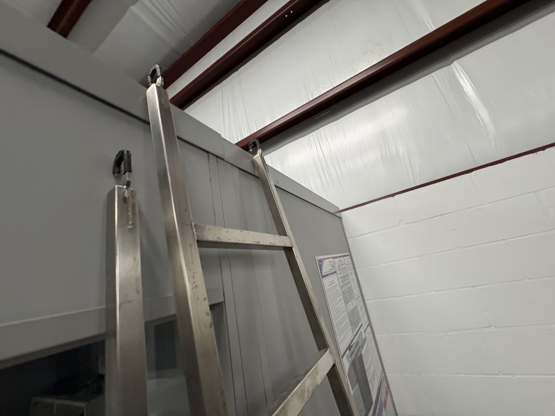 stainless-steel hook-top access ladders with straight side rails, fixed ...