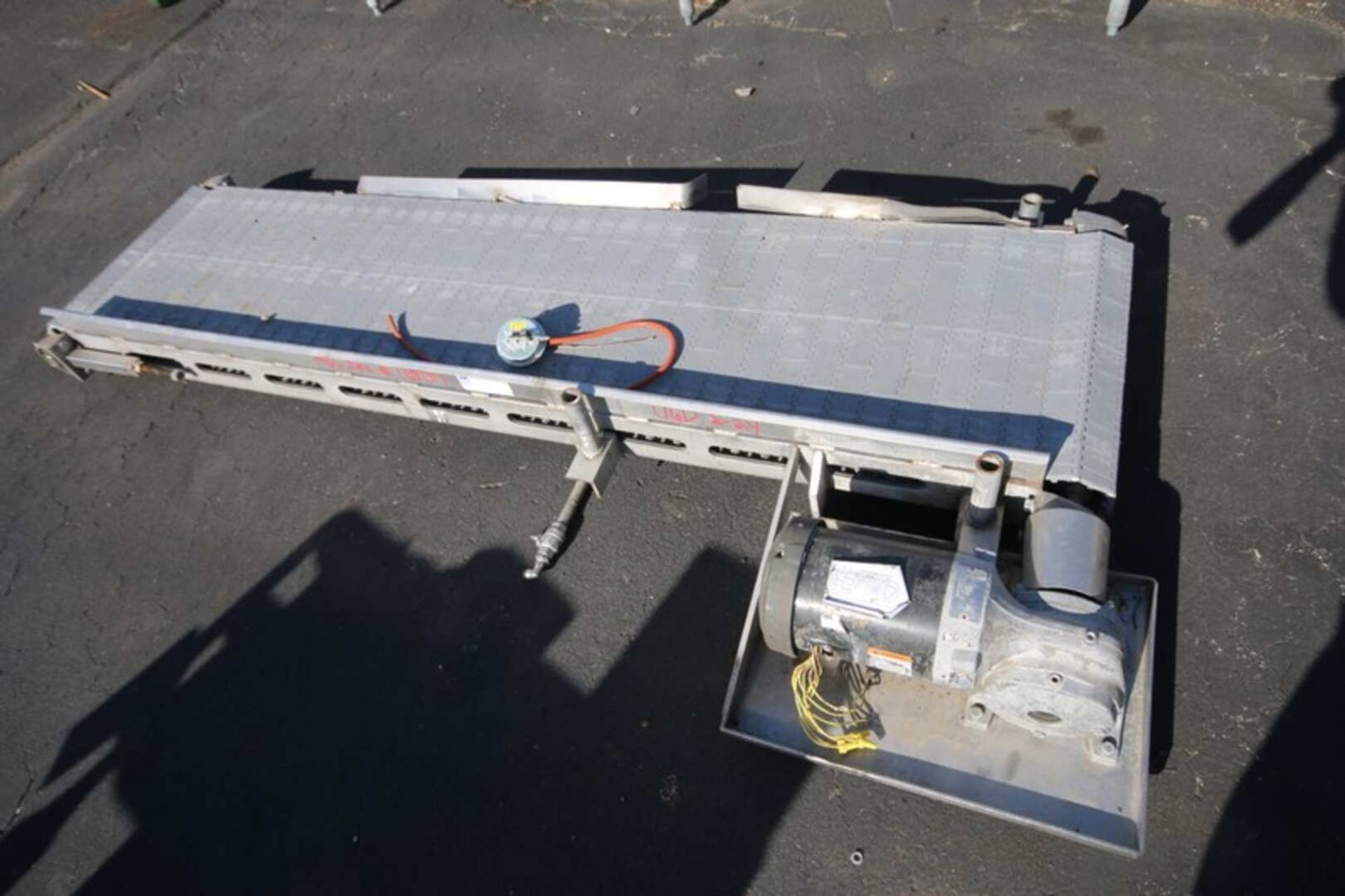7' L S/S Power Belt Conveyor Section with 20" W Rex Type Plastic Belt ...