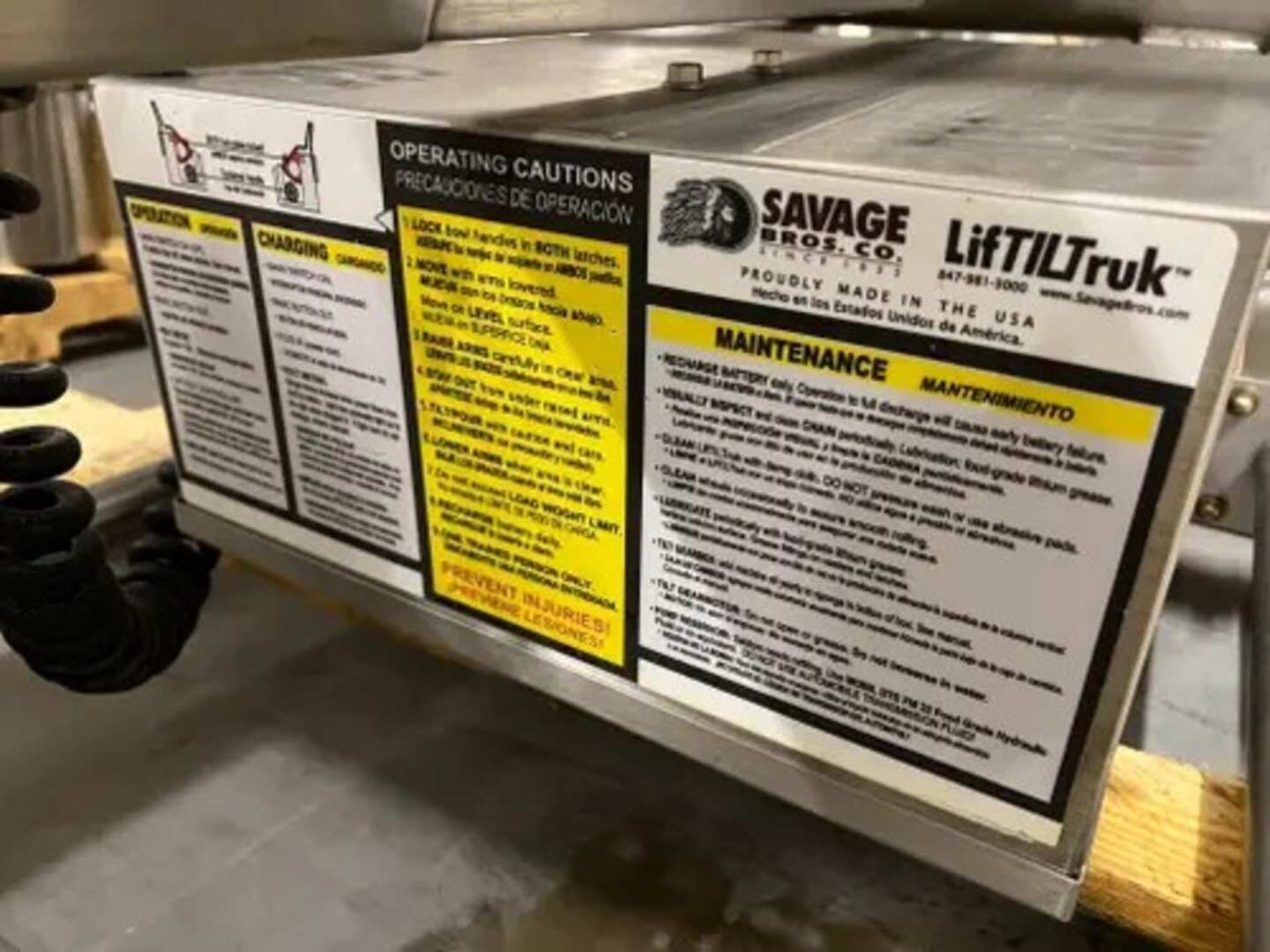2019 Savage Brothers Liftiltruck Bowl Tipper, S/N 07-3484 (Machine ...
