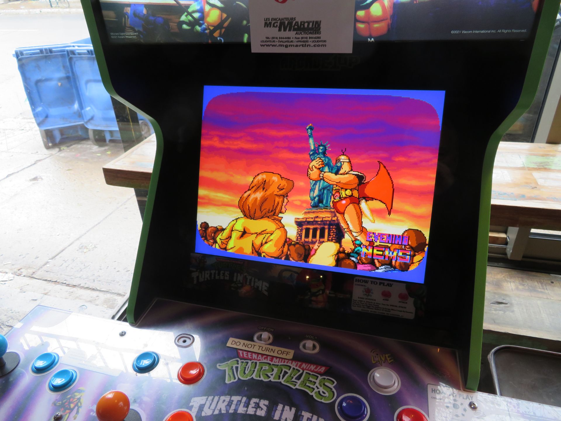 KONAMI NINJA TURTLES video arcade machine approx. 31"w x 72"w x 36"h