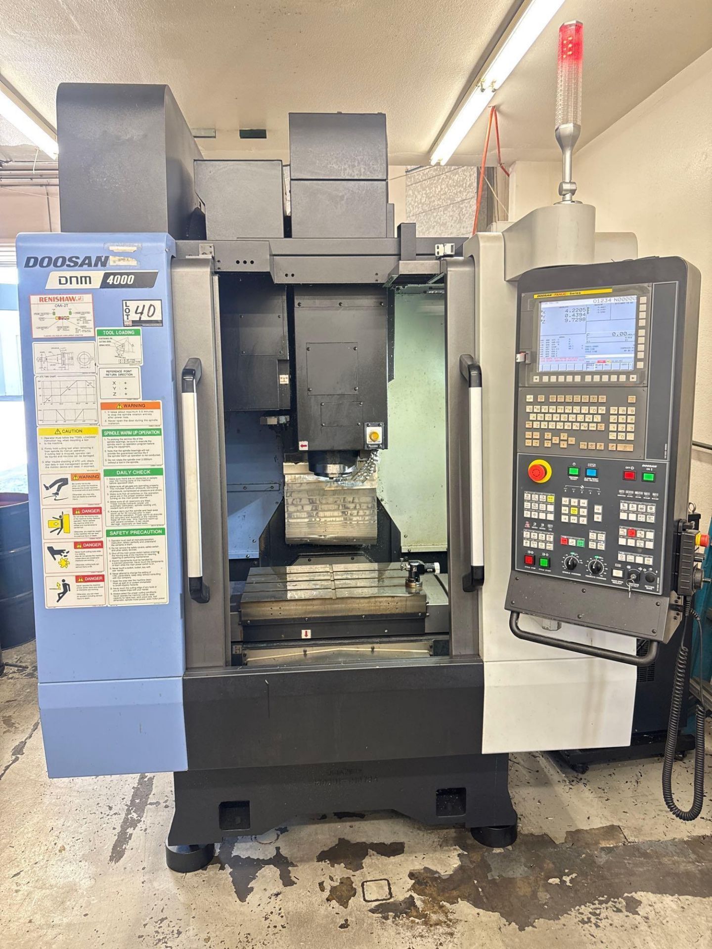 Doosan DNM 4000 VMC Doosan - Fanuc i Ctrl, 20.5” x 15.7” x 18.9” Trvls ...