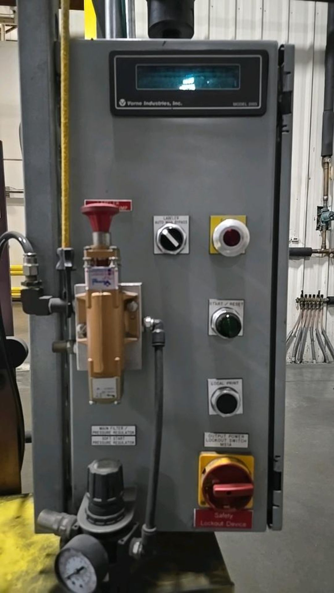 Vorne Industries Model 2005 Industrial Labeling Machine, equipped with ...
