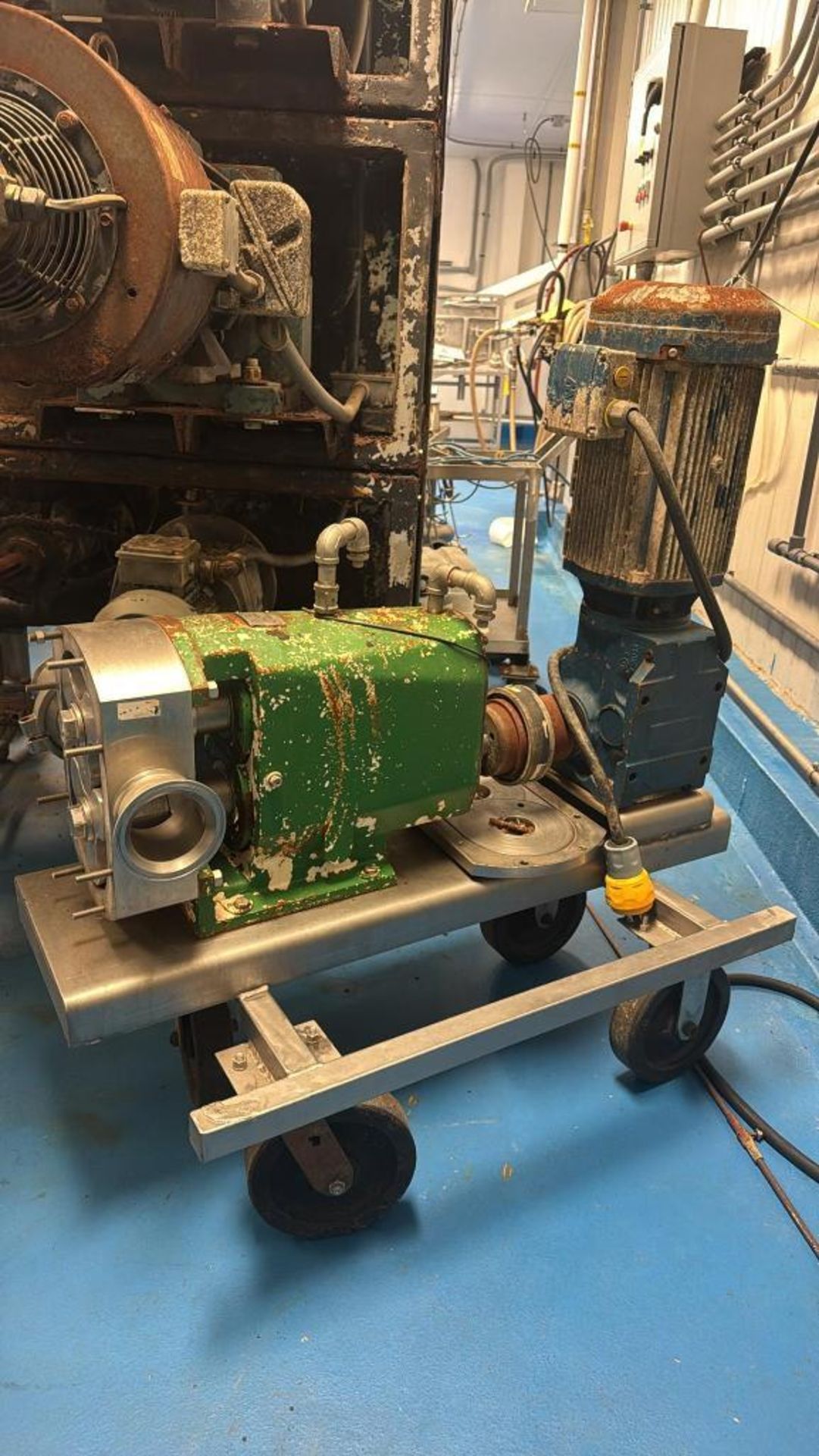 Alpha Laval Pump mounted on rolling stand, Model SRU5/168/LS, 7.5HP ...