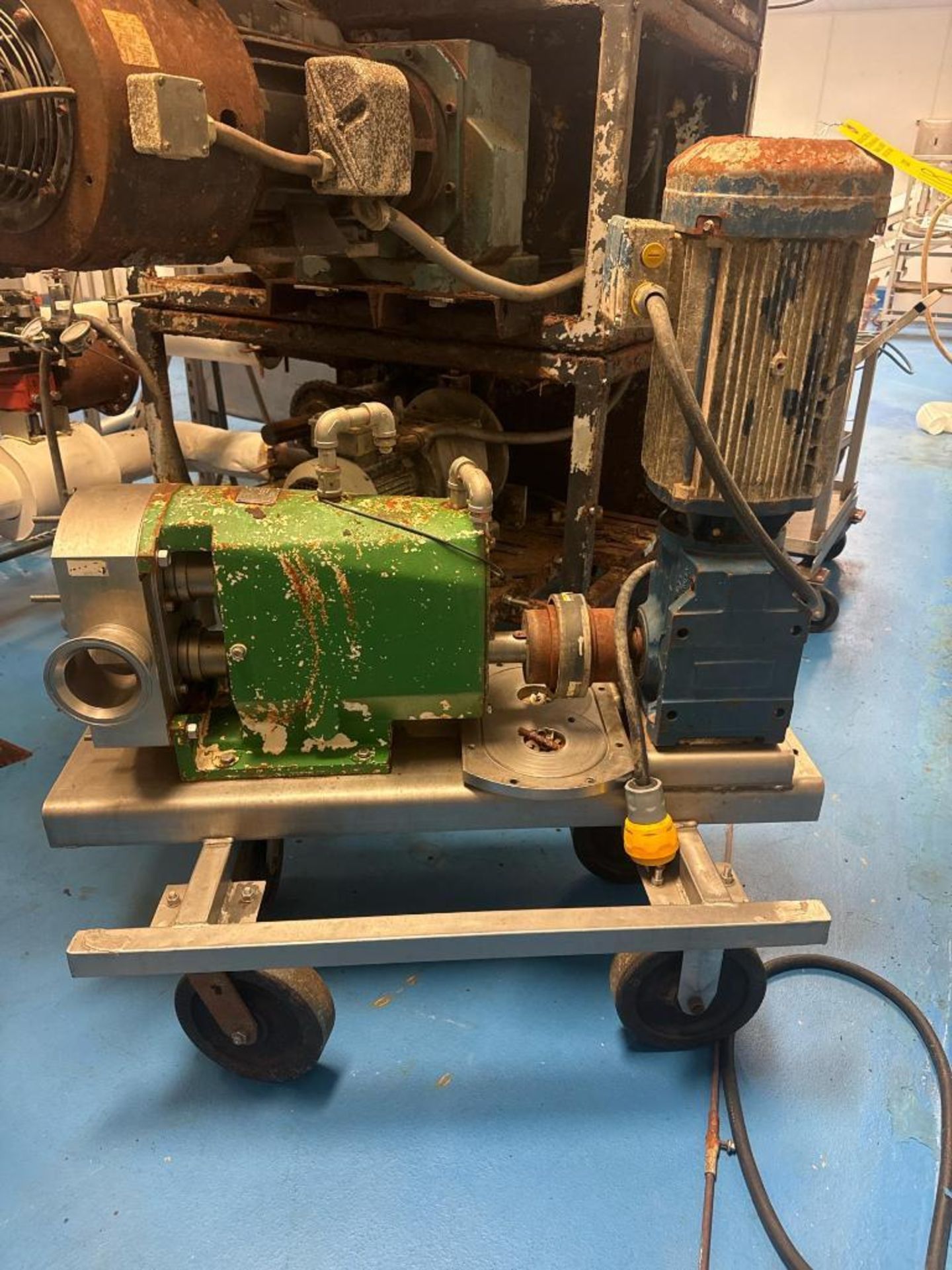 Alpha Laval Pump mounted on rolling stand, Model SRU5/168/LS, 7.5HP ...