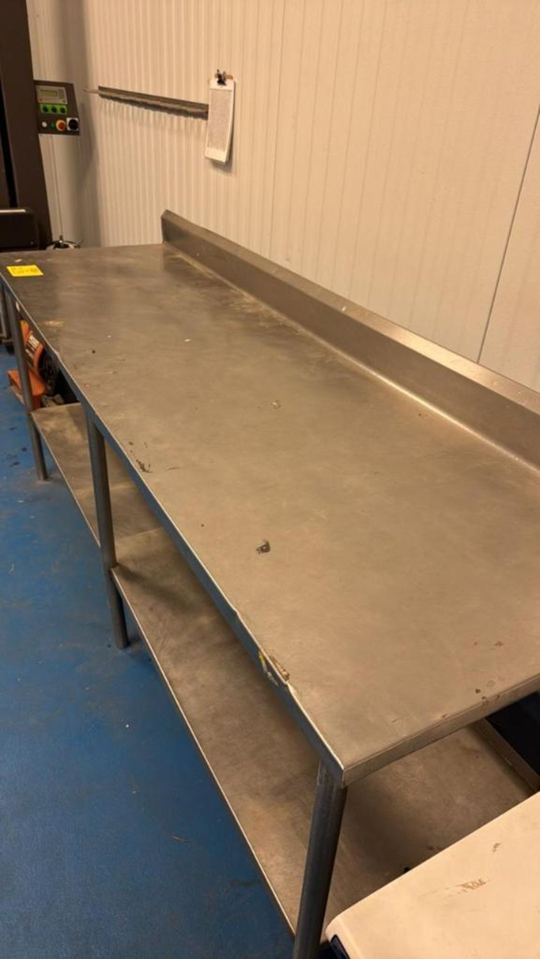 Stainless Steel Table with Bottom Shelf OD: 98" x 30" x 38" with 6 ...