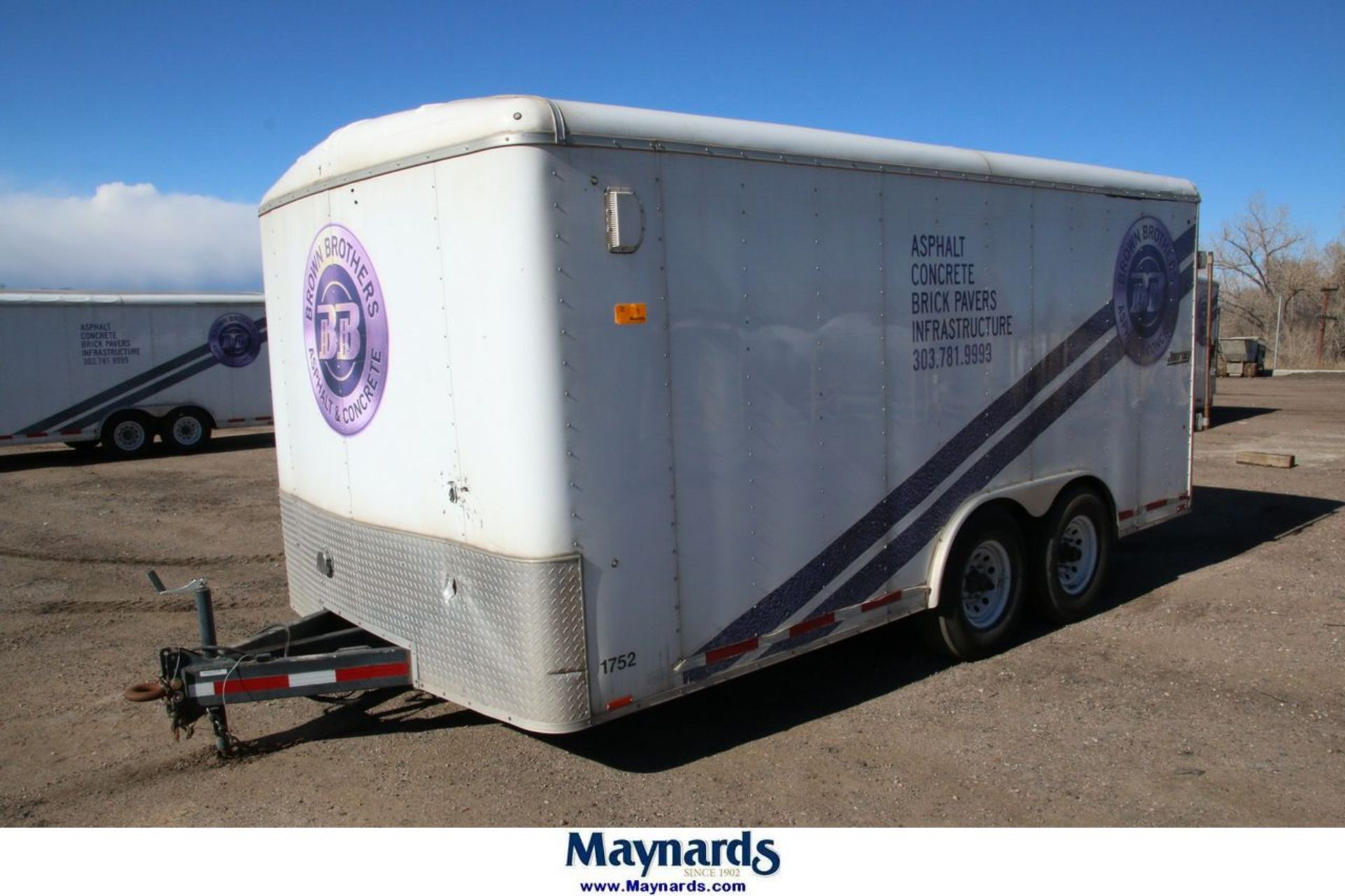 2017 Pace Model JT8516TE3 Enclosed Trailer ; 16ft x 7ft, Asset #1752 ...