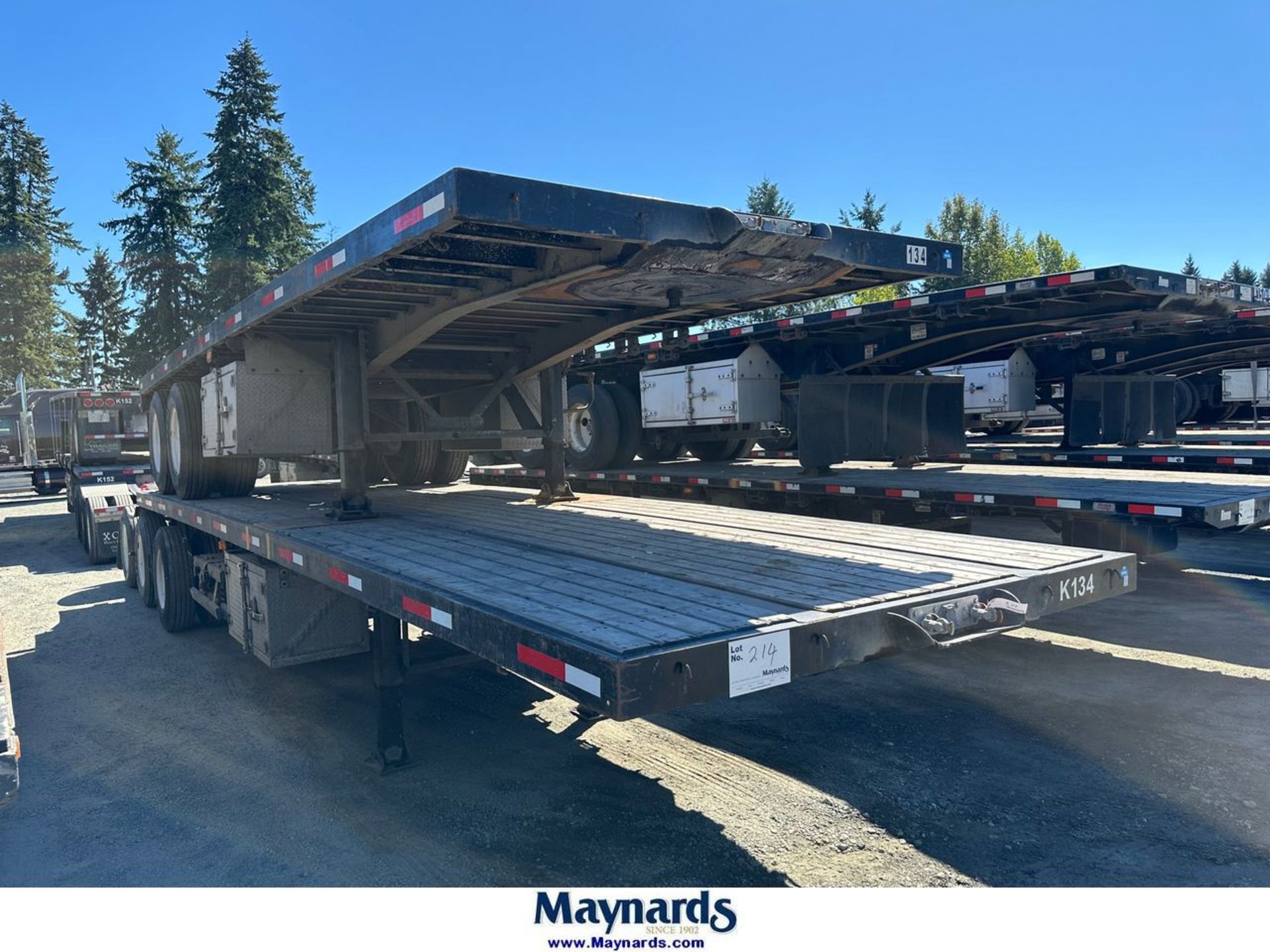 K134 2012 Manac 17332AA000 B-train lead trailer, tri axle, lead 11R24.5 ...