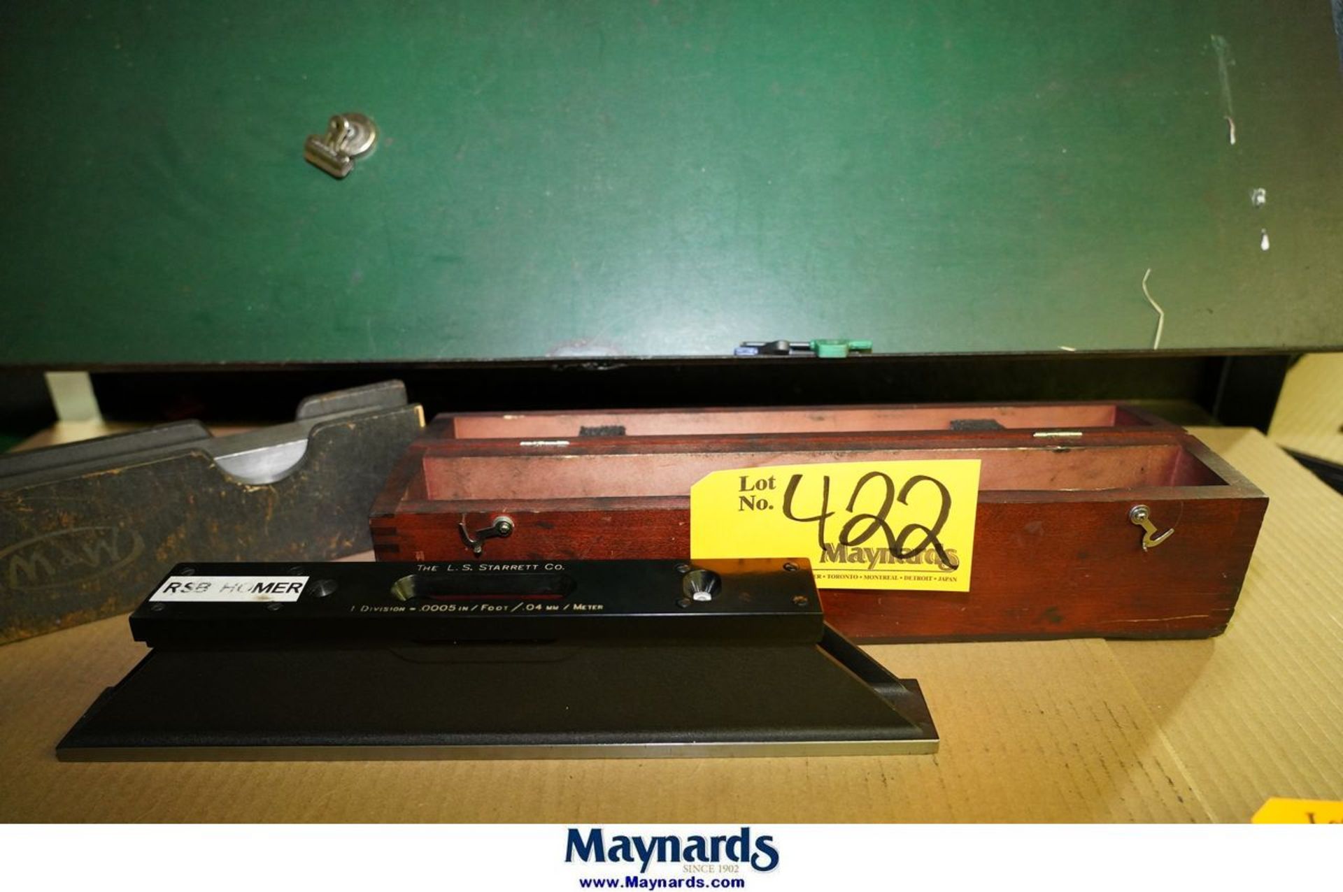 Large Solid Square, Starrett Precision Level, and FSK Precision Flat Level