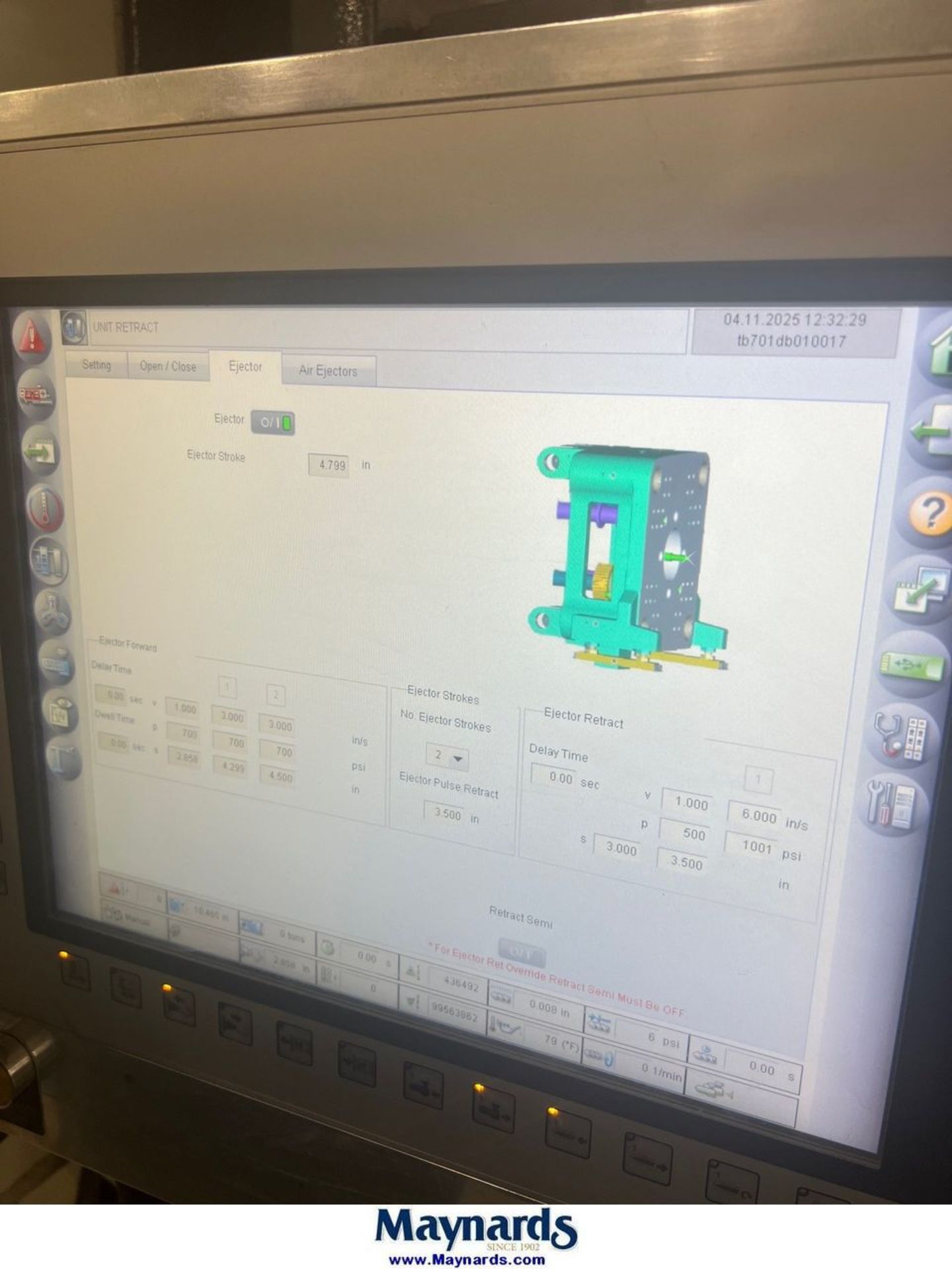 2013 Cincinnati Ferromatik Milacron MTS-225 Ton Injection Molder ...