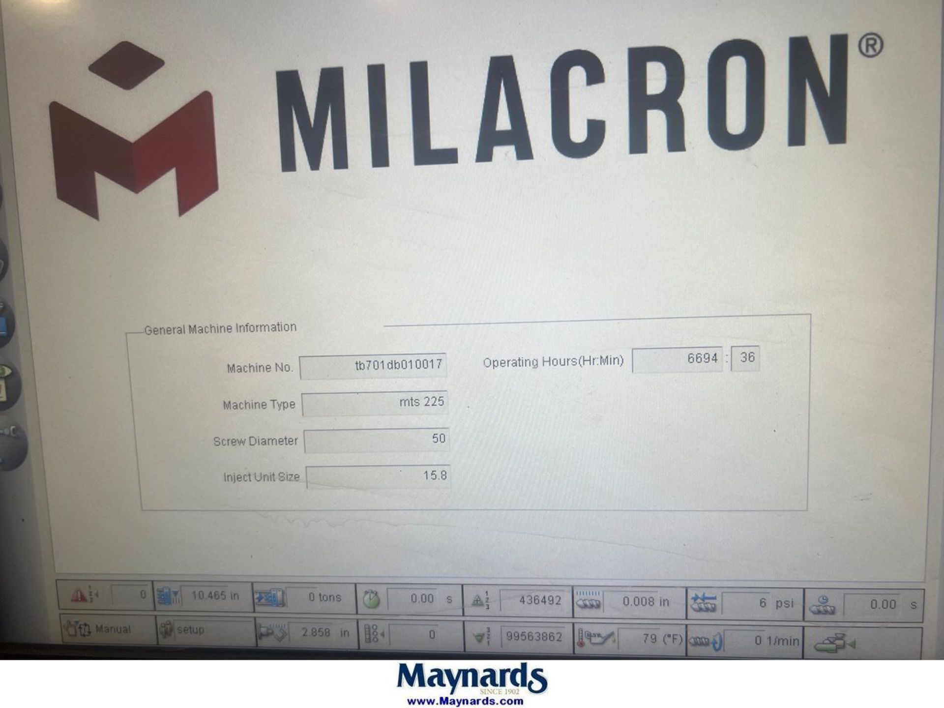2013 Cincinnati Ferromatik Milacron MTS-225 Ton Injection Molder ...