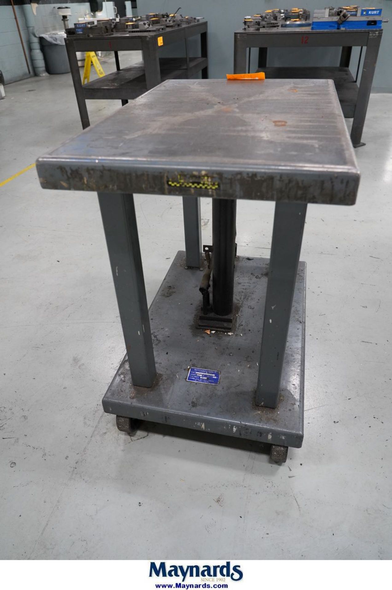 (1) Wesco LT-60-2436-4w478 Die Lift Cart Max Load Capacity 6,000 Lbs, S ...