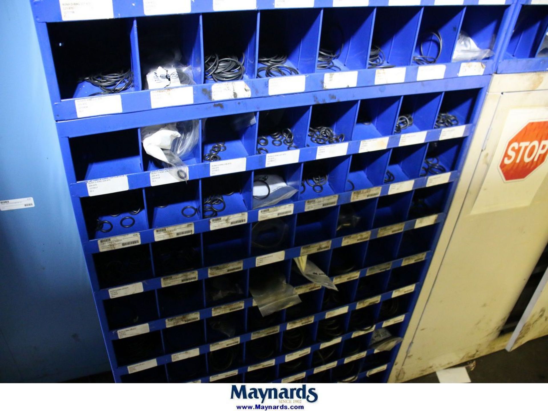 Lot of (2) Fastenal Multi-Compartment Storage Bins with Contents ...