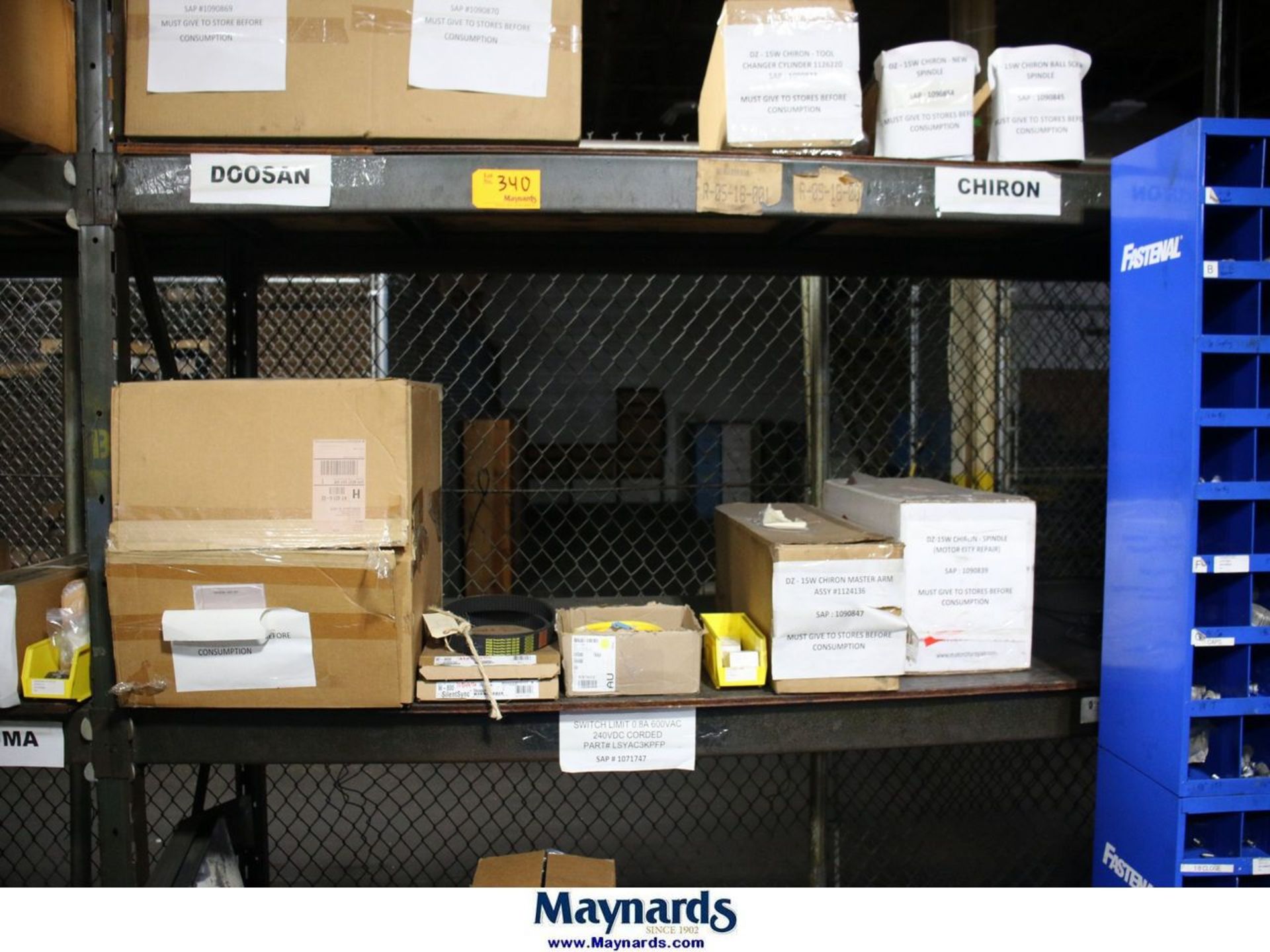 { Group of lots: 339, 340 } Section of Racking With Assorted CNC ...