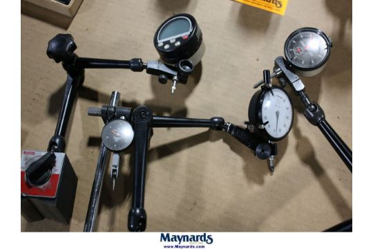 Lot of (4) Dial Indicators with Magnetic Bases