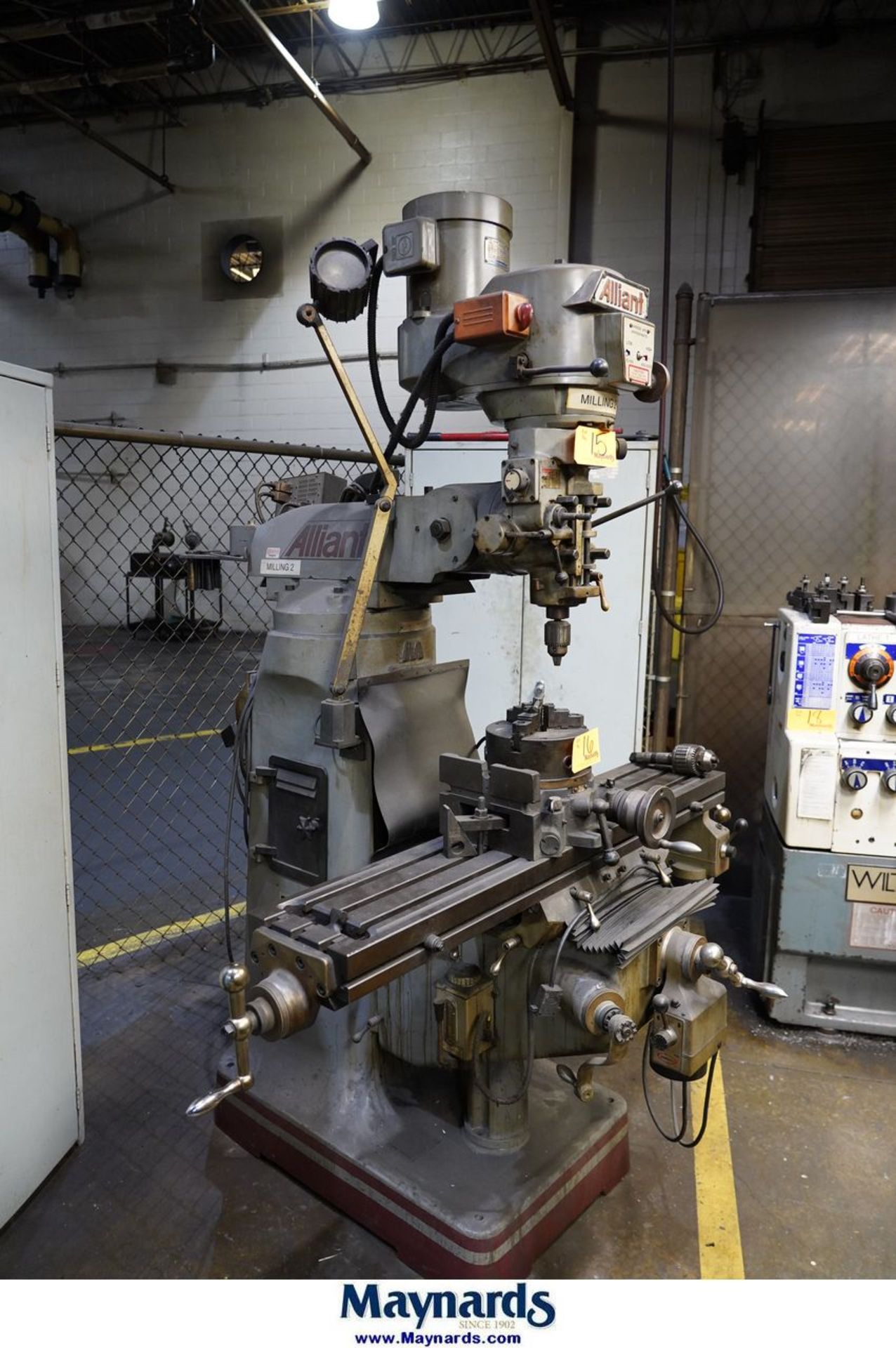 Alliant 949-3V Vertical Milling Machine With Power Feed, Sony LH51 ...